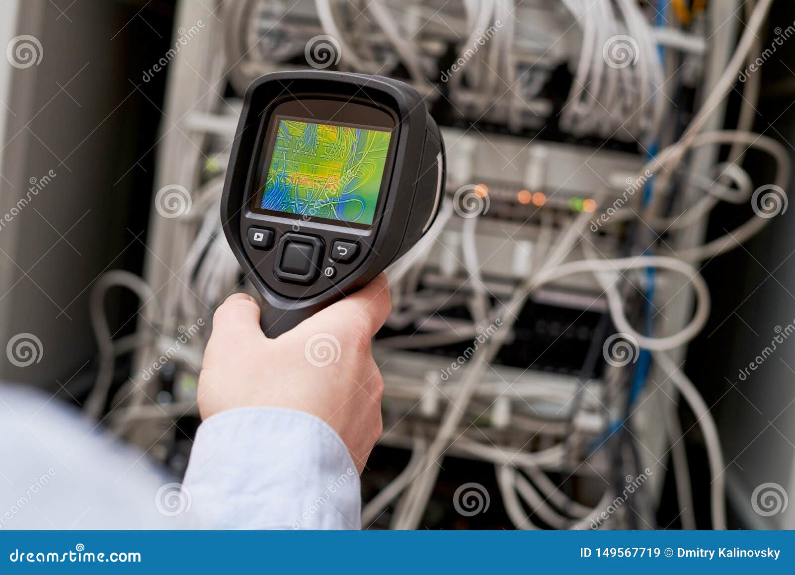 Thermal Imaging Inspection of Server Computer Equipment Stock Image ...