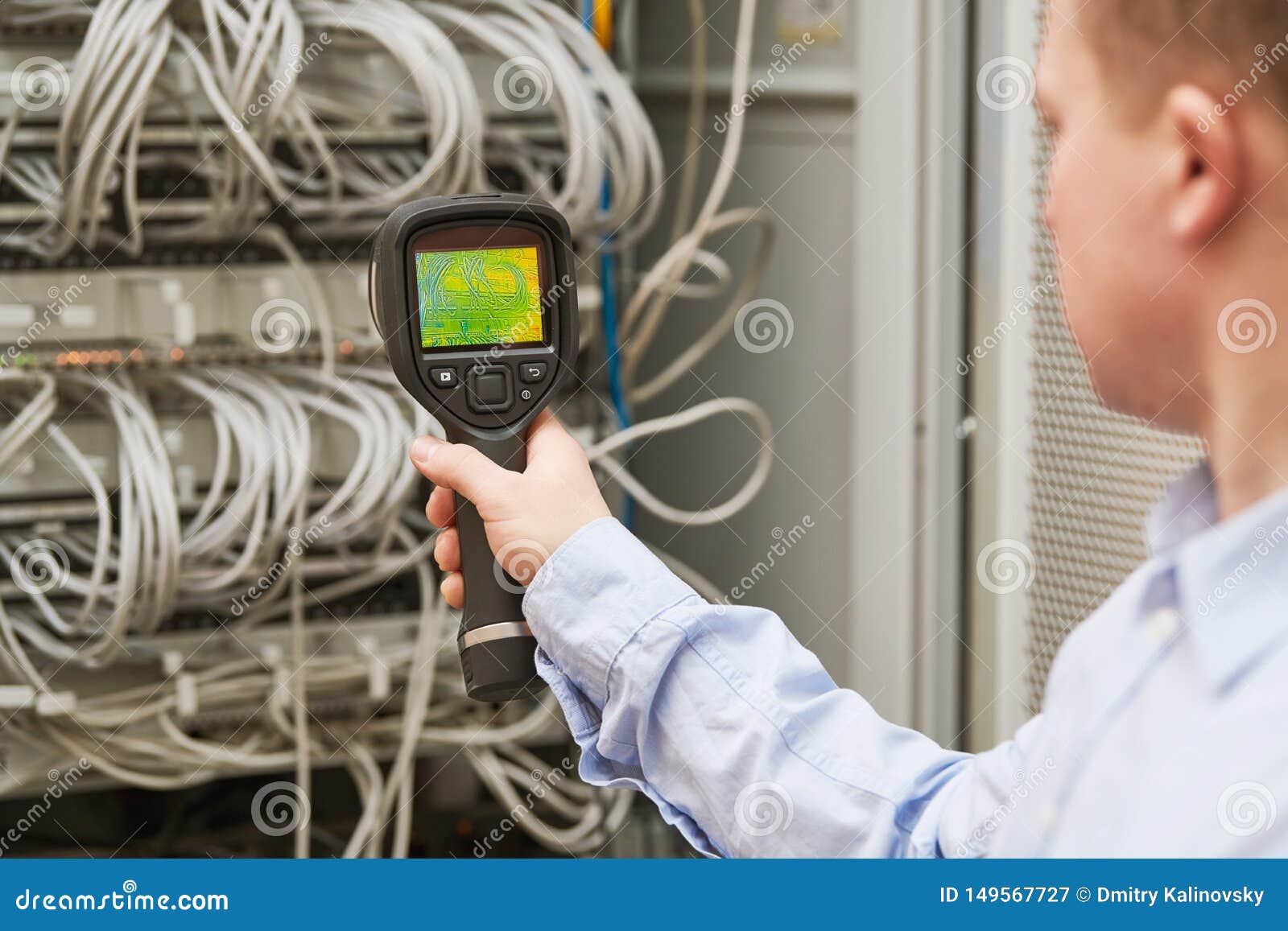 Thermal Imaging Inspection of Server Computer Equipment Stock Image ...