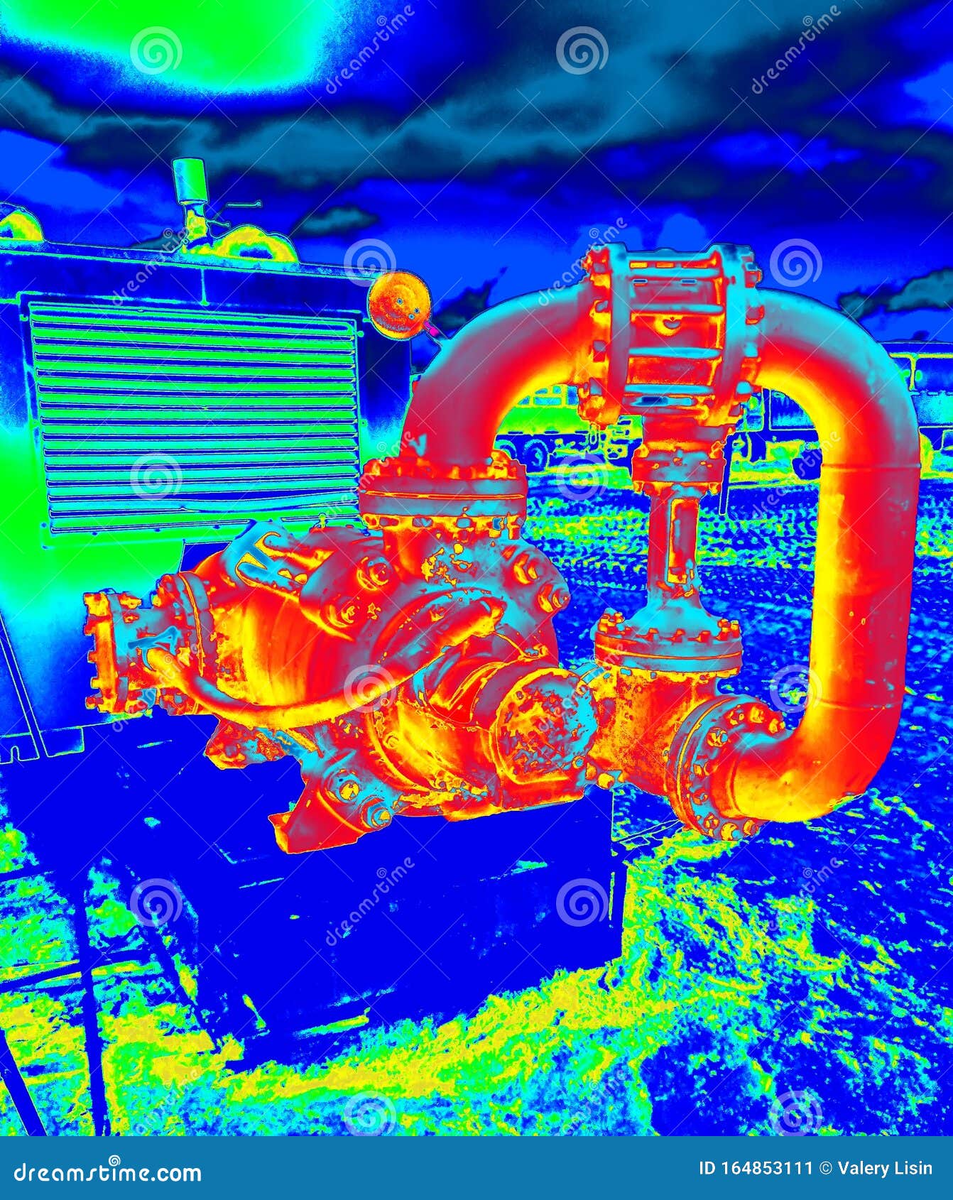 Thermal Imaging of the Motor. Engineering Systems Diagnostics Stock ...