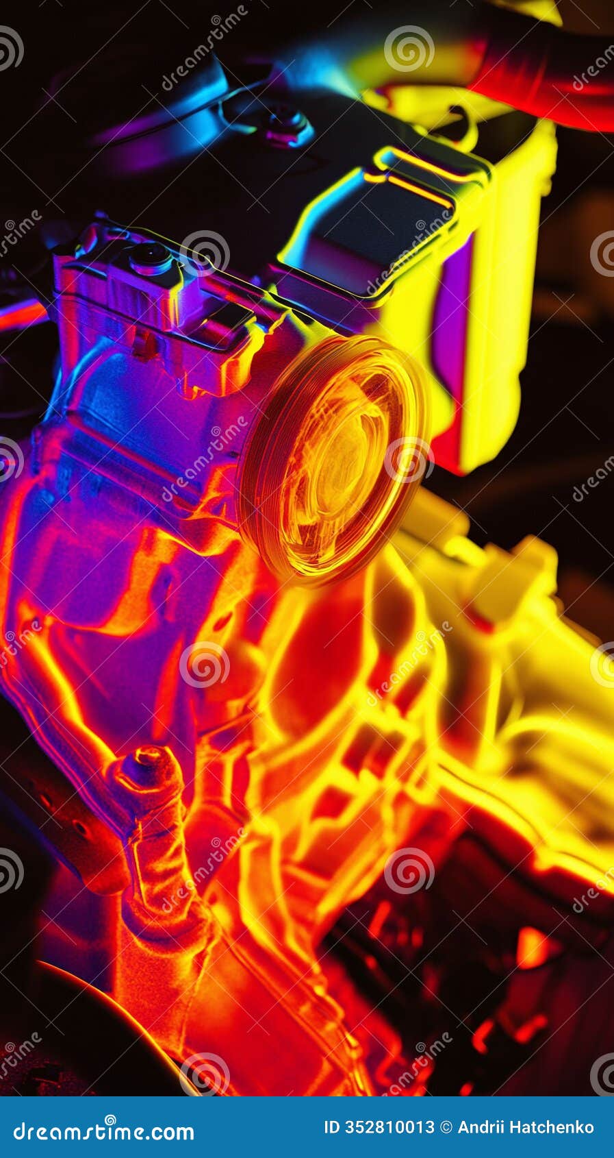 Thermal Imaging of a Vehicle S Engine System Highlighting Overheating ...
