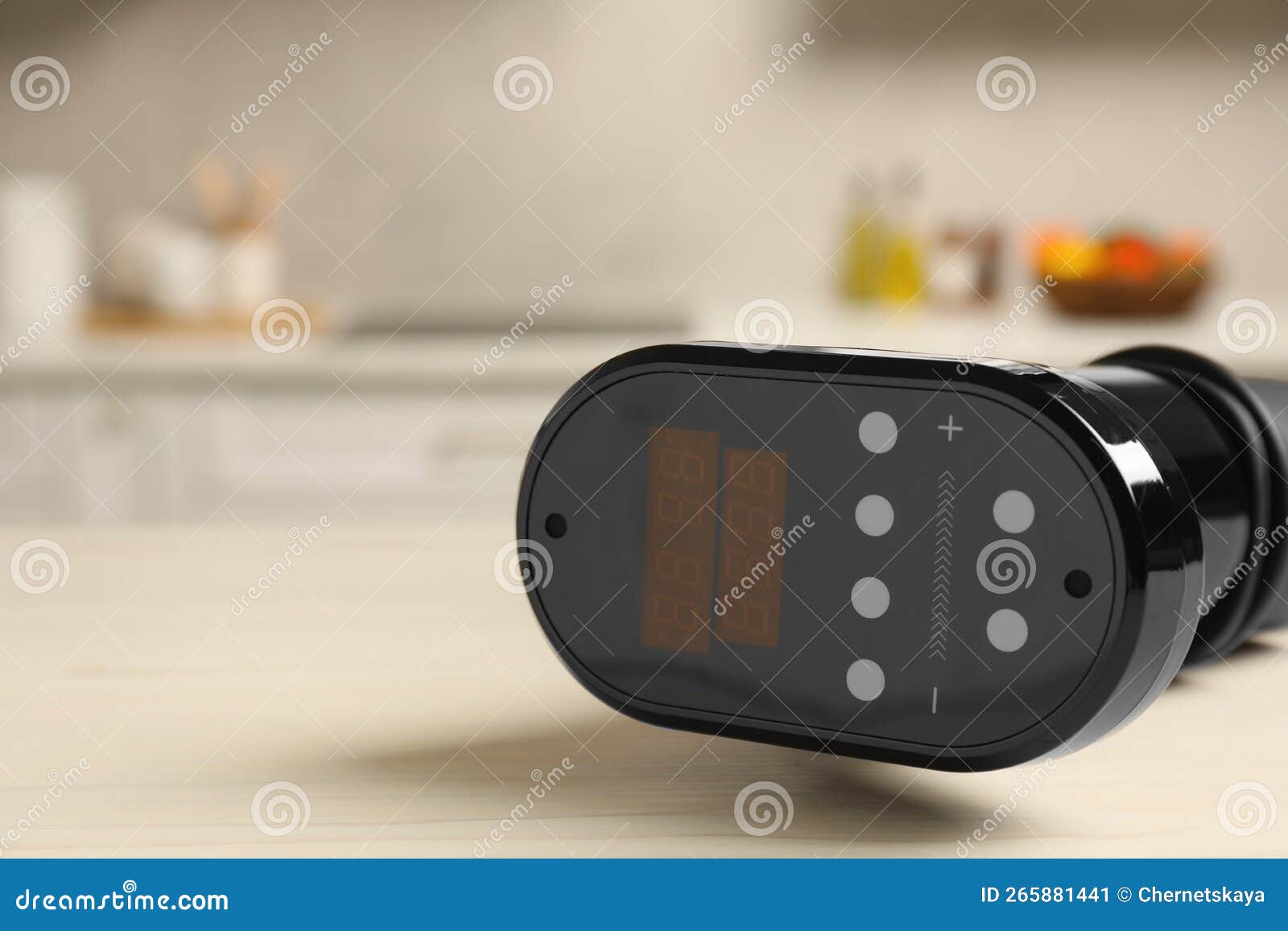 Thermal Immersion Circulator on White Table in Kitchen, Closeup with ...