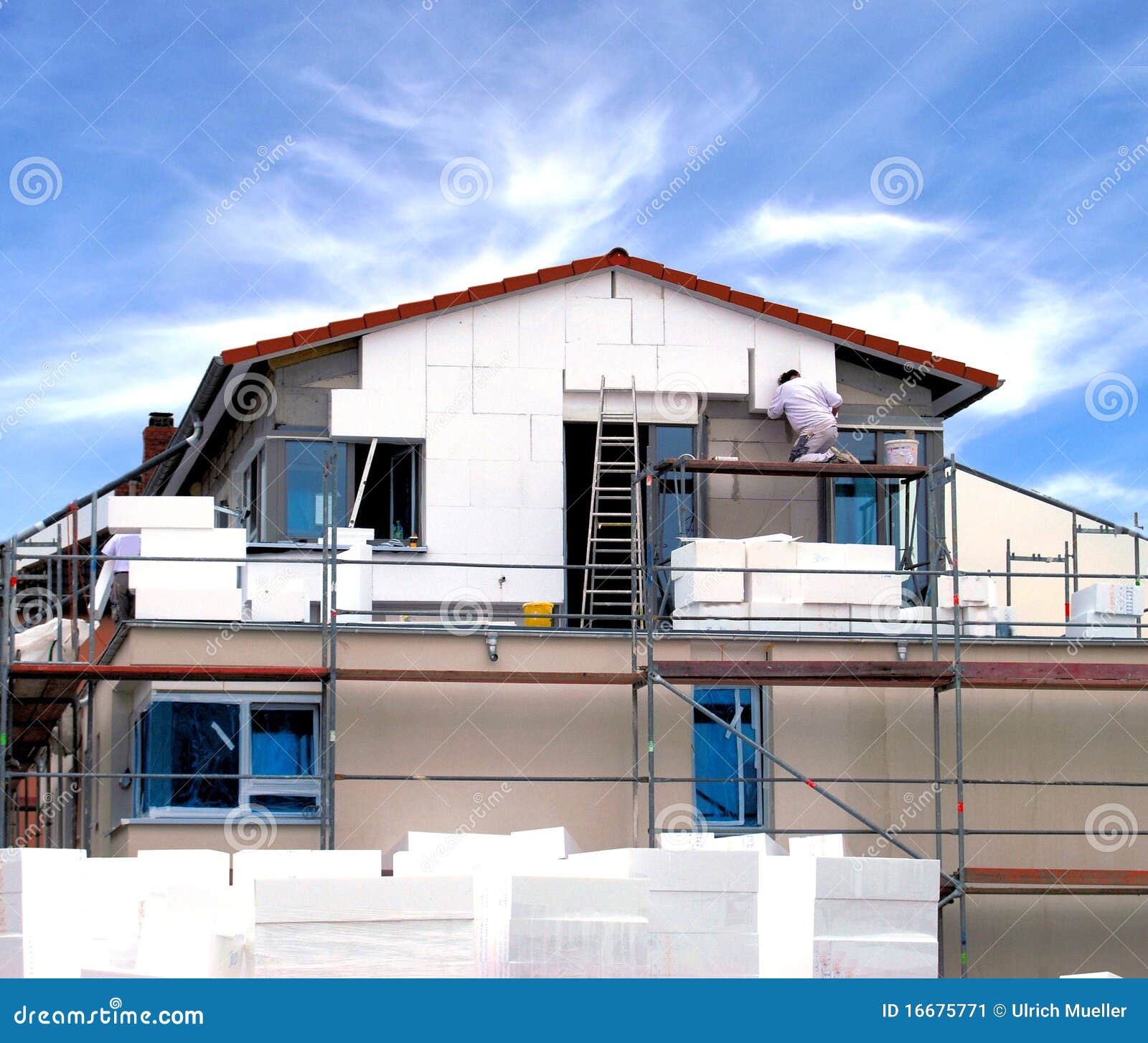 Thermal insulation stock image. Image of outside, house - 16675771