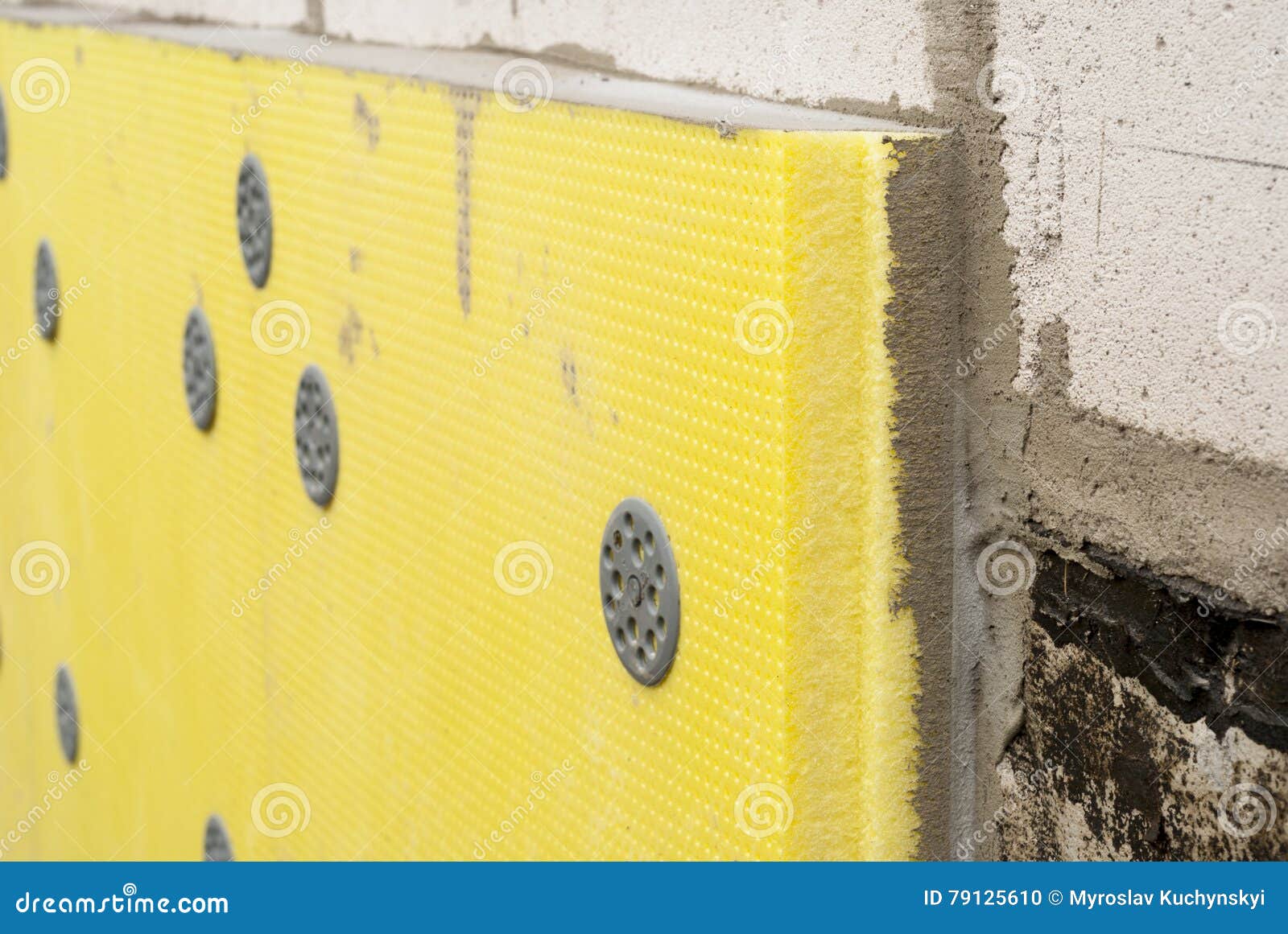 Thermal Insulation of the Foundation Stock Photo - Image of slab ...