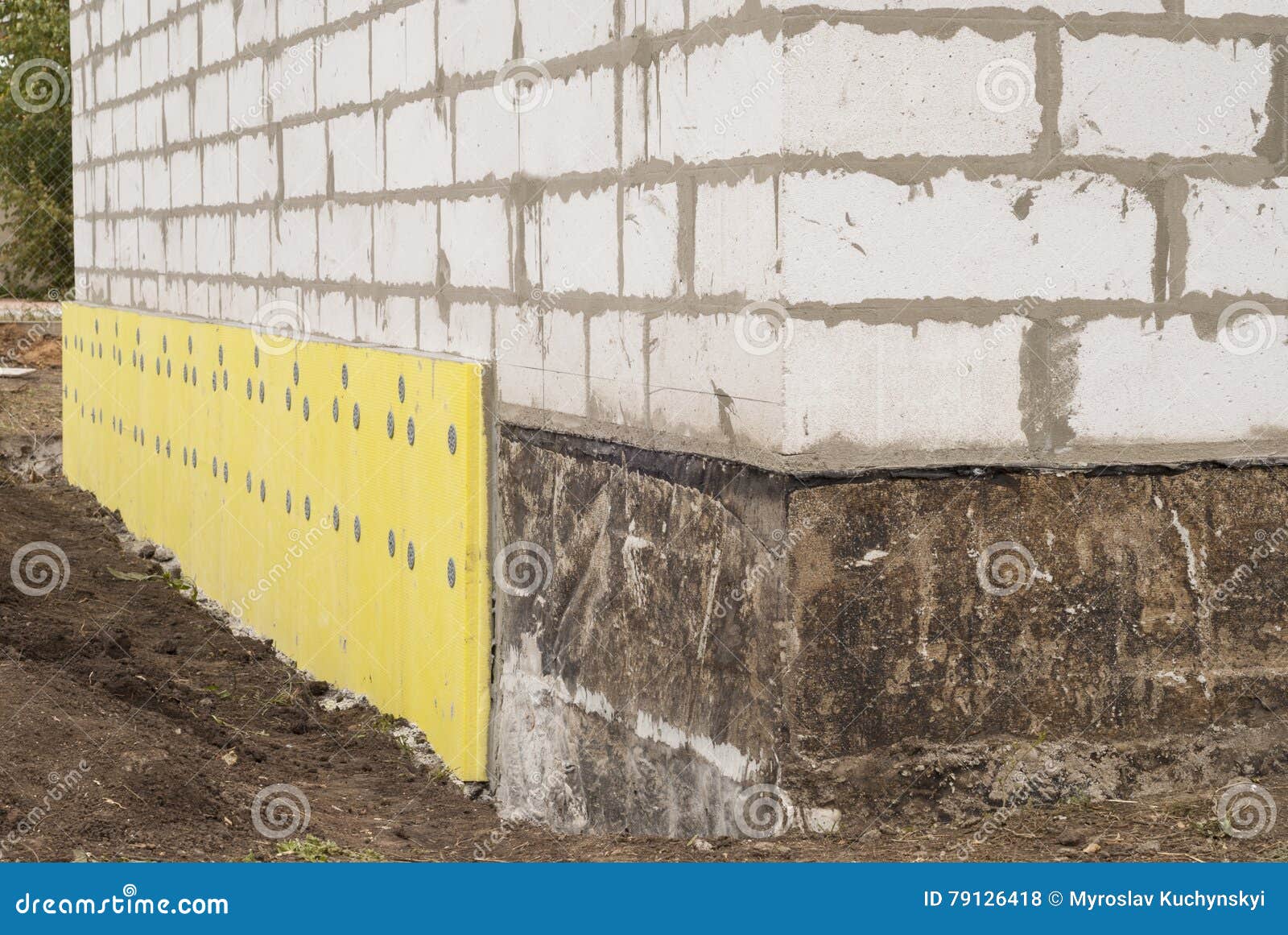 Thermal Insulation of the Foundation Stock Photo - Image of polystyrene ...