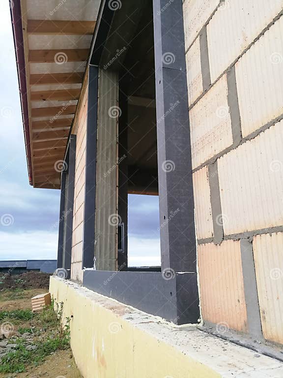 Thermal Insulation Frame for a+ Type House Stock Image - Image of build ...