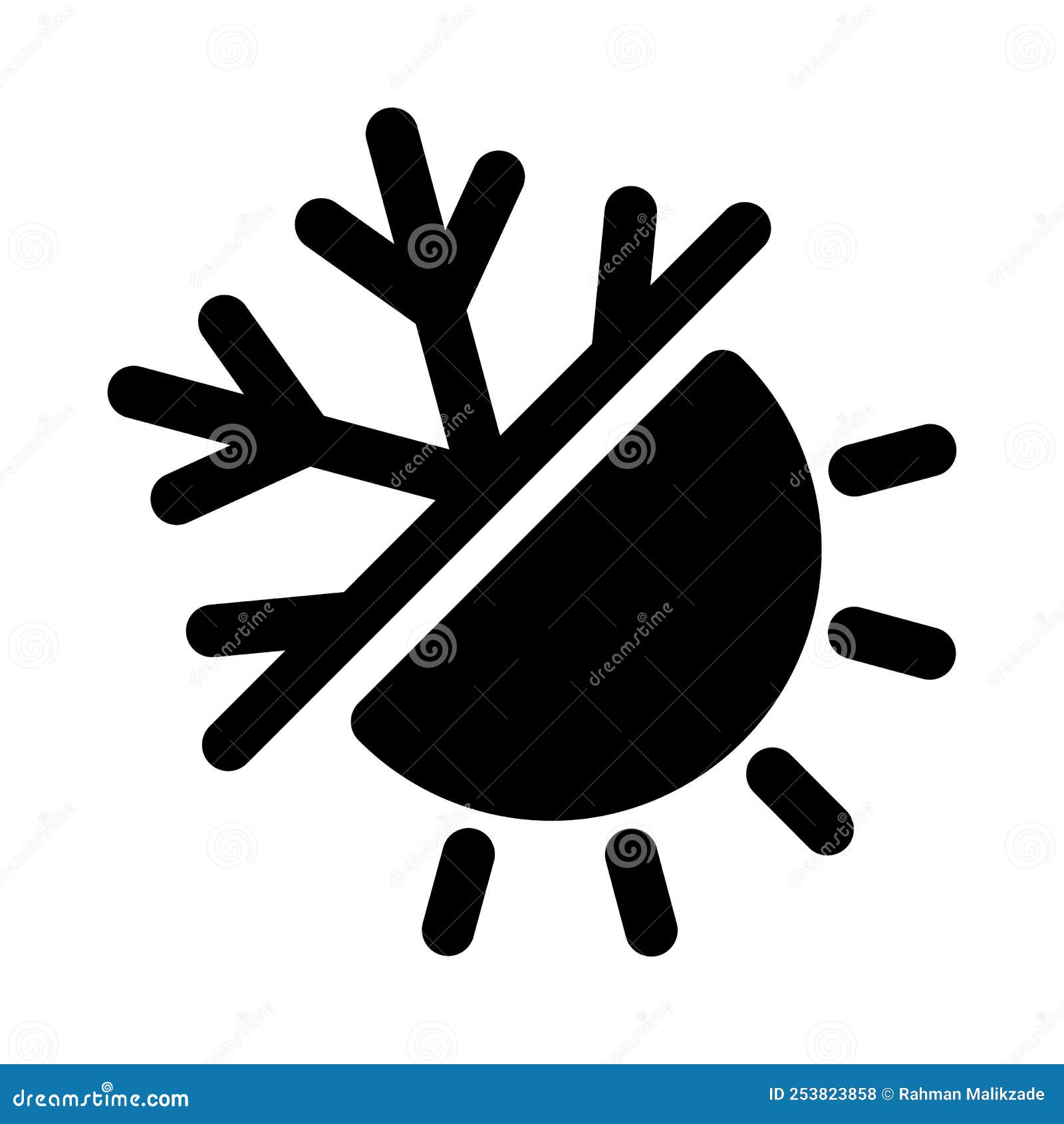 Thermal Insulation Icon. Sun and Snowflake Sign Vector Illustration ...