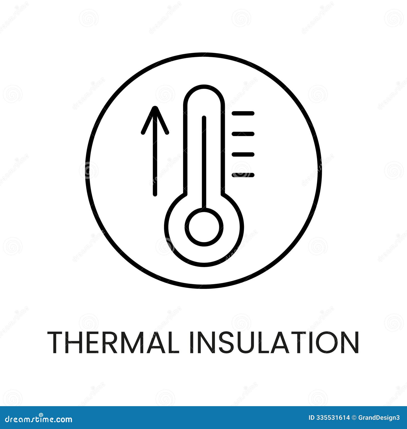 Thermal Insulation Line Icon Vector with Editable Stroke Stock ...