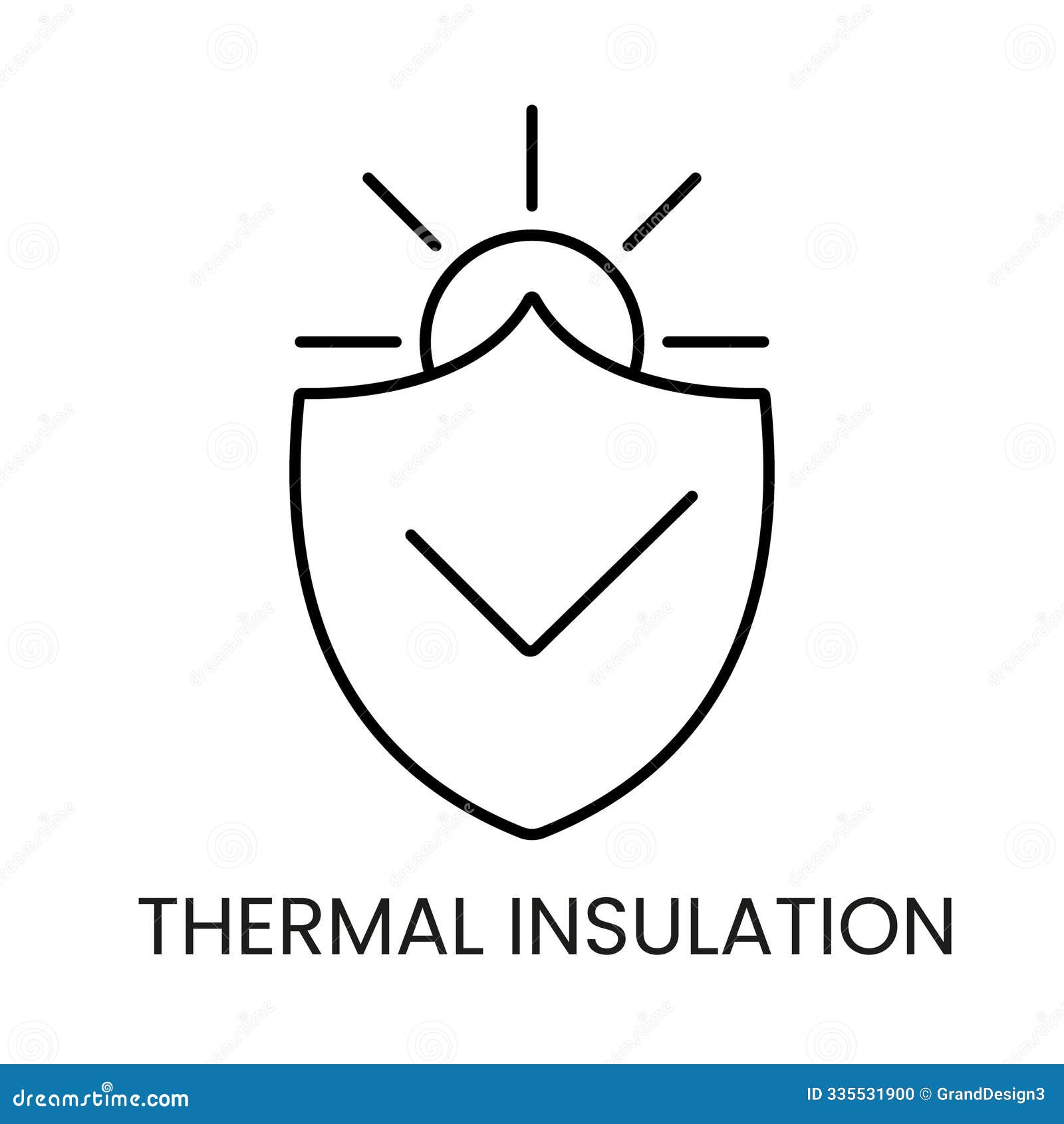 Thermal Insulation Line Icon Vector with Editable Stroke Stock ...
