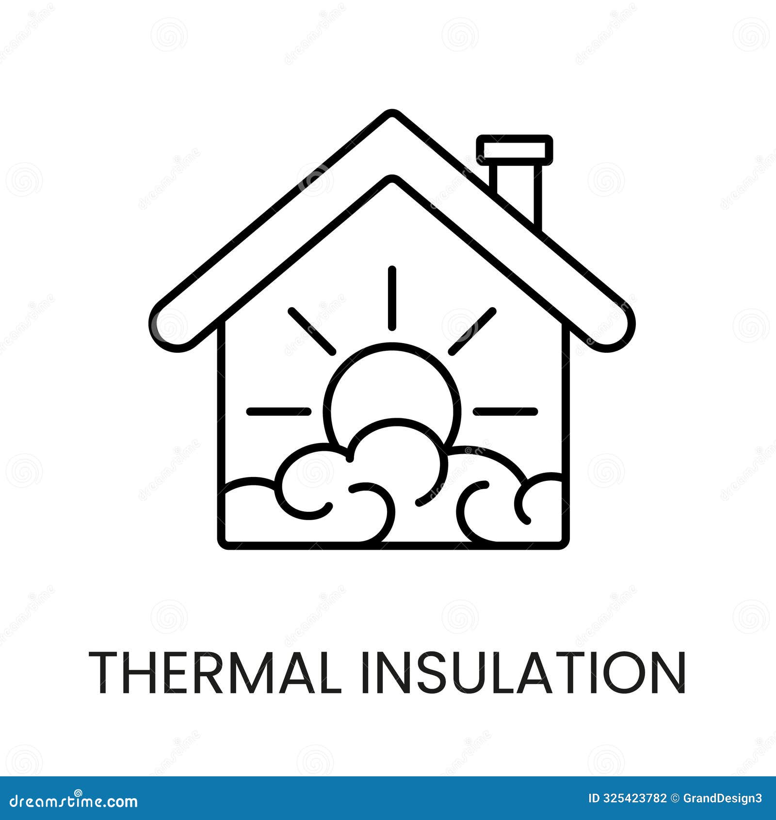 Thermal Insulation Line Vector Icon with Editable Stroke Stock Vector ...