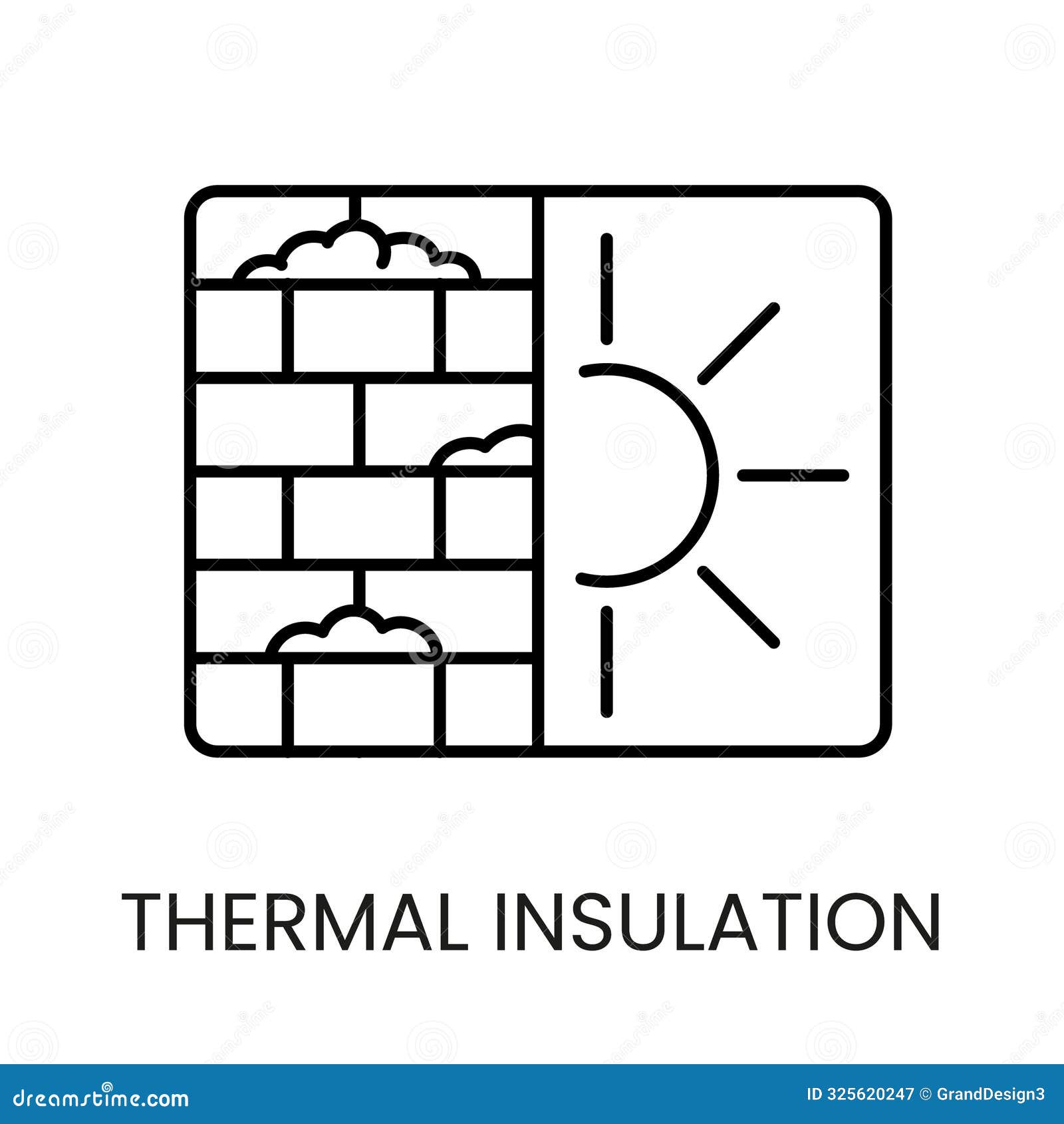 Thermal Insulation Line Vector Icon with Editable Stroke Stock Vector ...