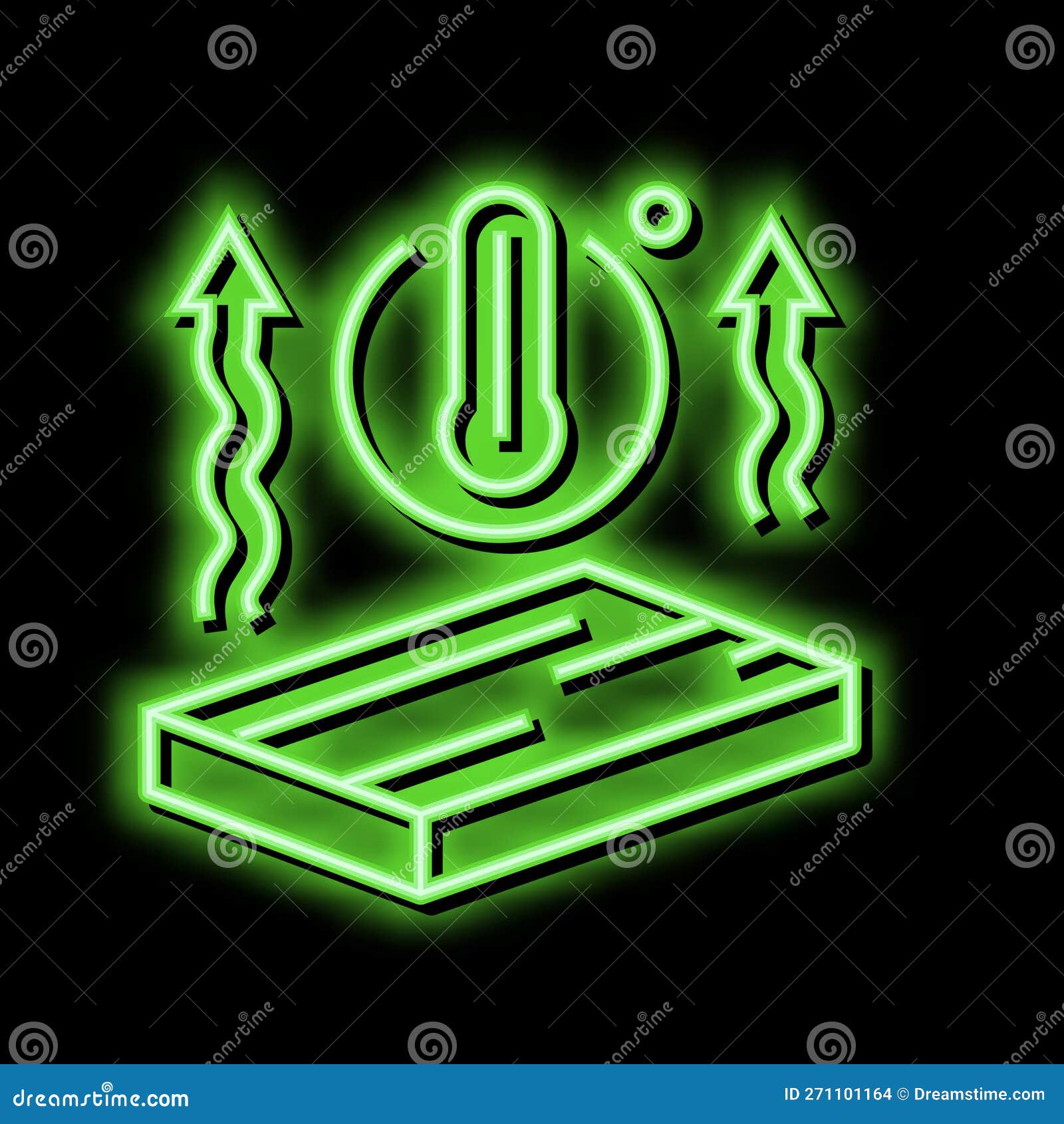 Thermal Insulation Mineral Wool Neon Glow Icon Illustration Stock ...
