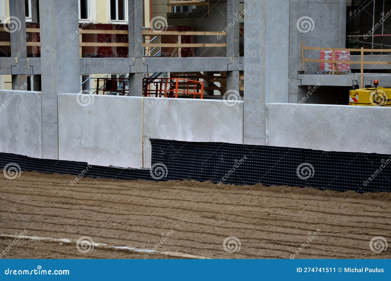 Thermal Insulation with Polystyrene Plates Around the Perimeter Stock ...