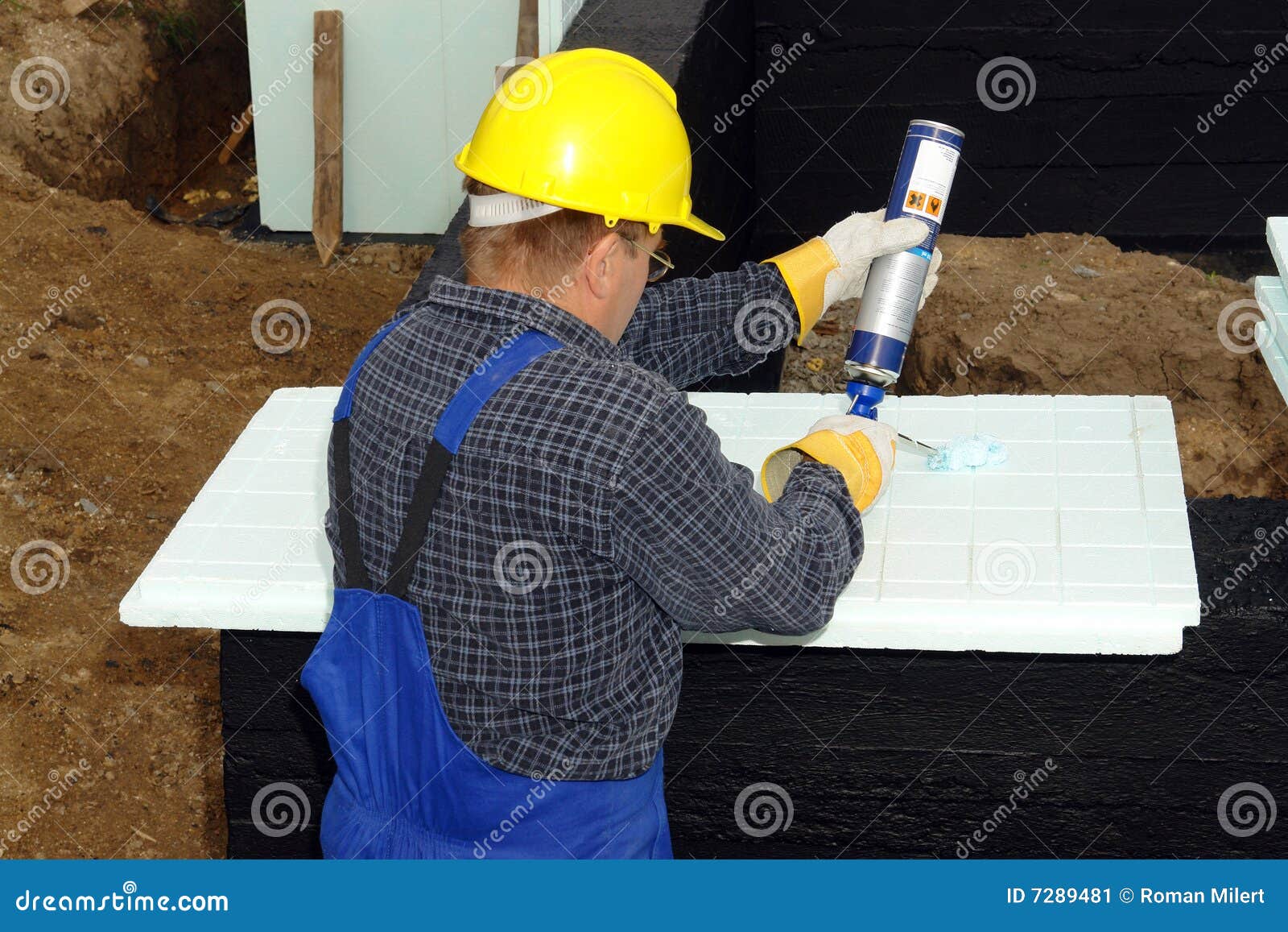 Thermal insulation work stock image. Image of construction - 7289481