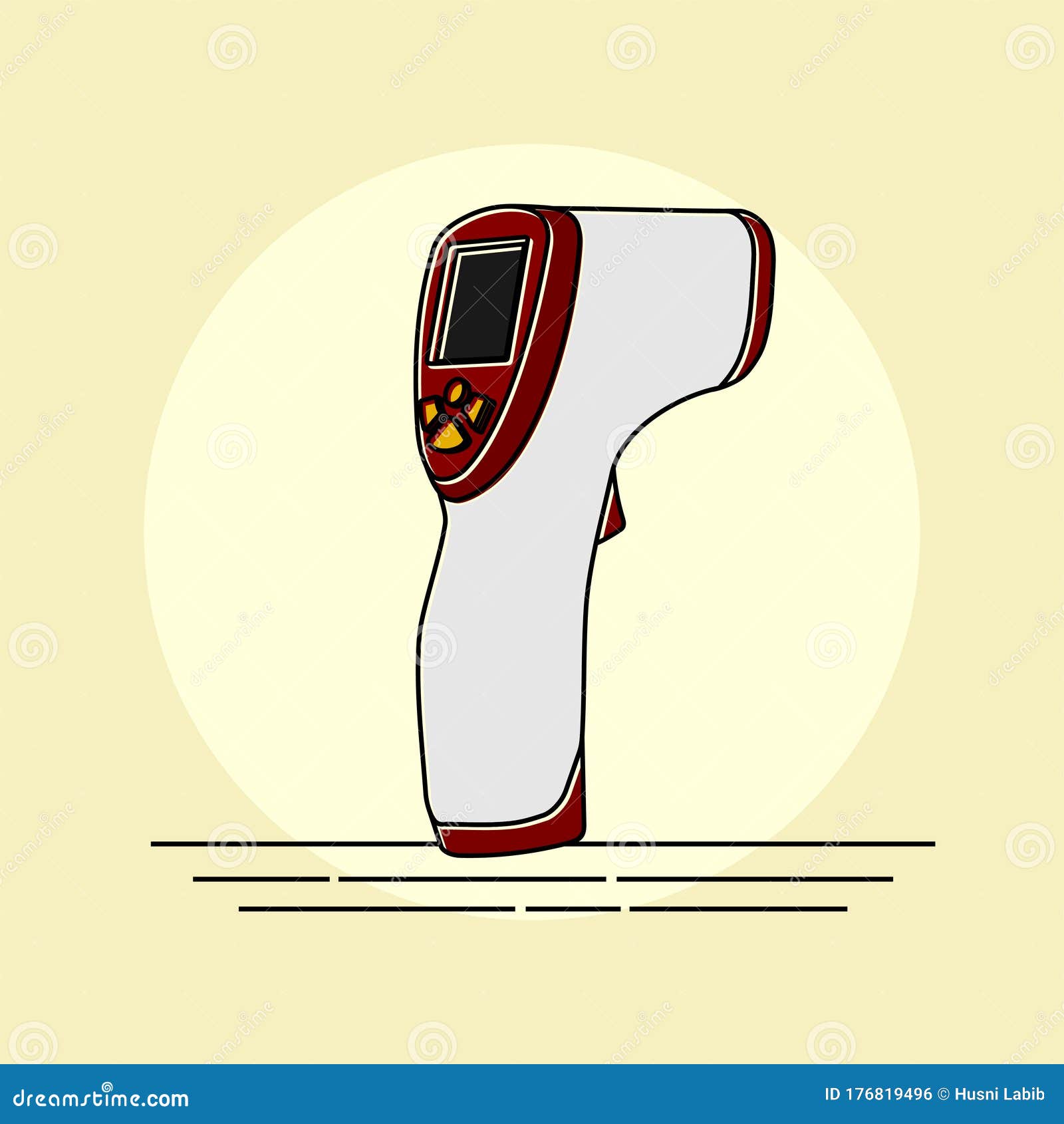 Thermal Meter Vector Illustration Stock Vector - Illustration of ...