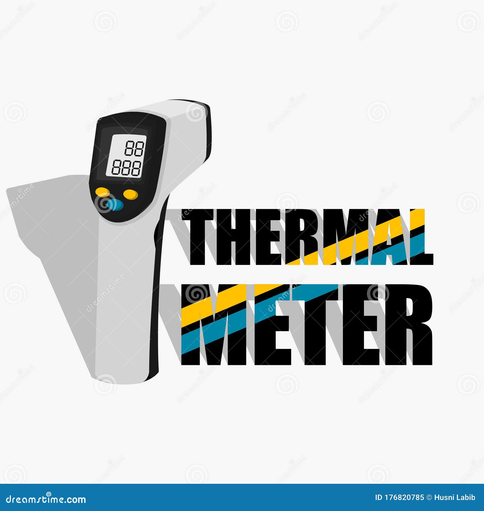 Thermal Meter Vector Illustration Stock Vector - Illustration of ...