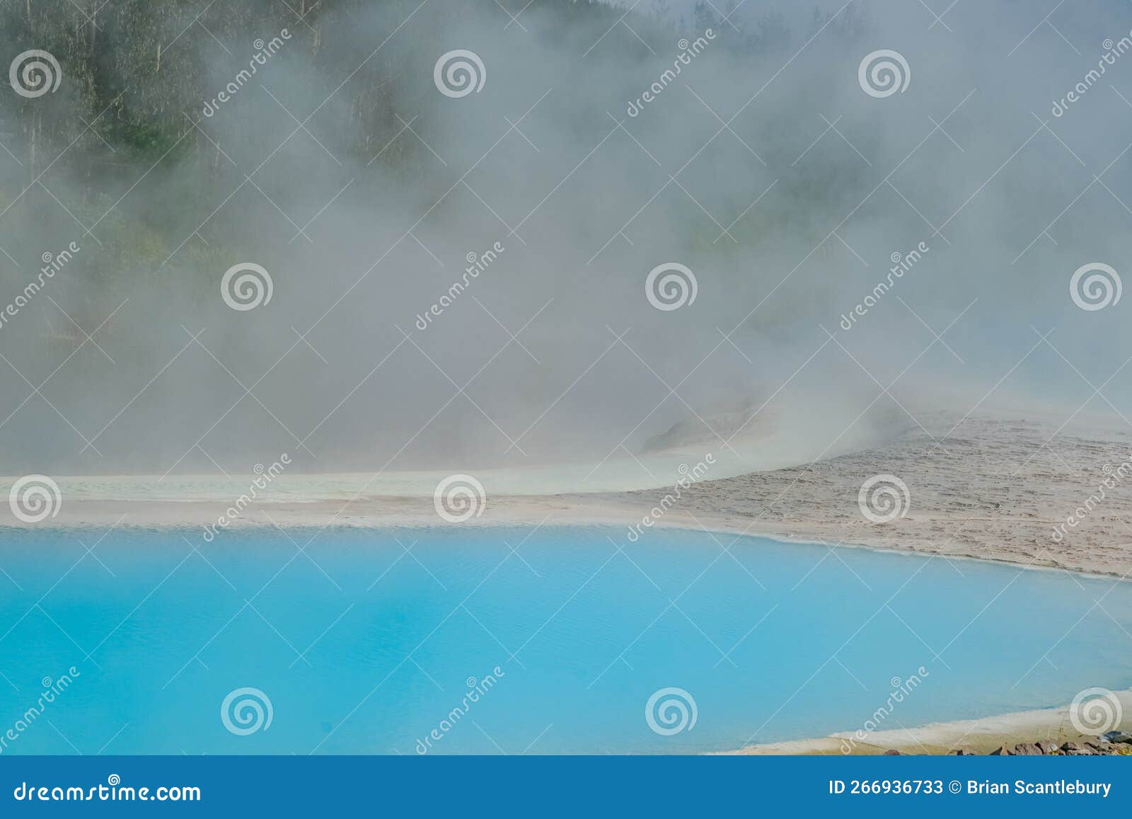 Thermal Pool in Public Area Steaming and Hot Stock Image - Image of ...