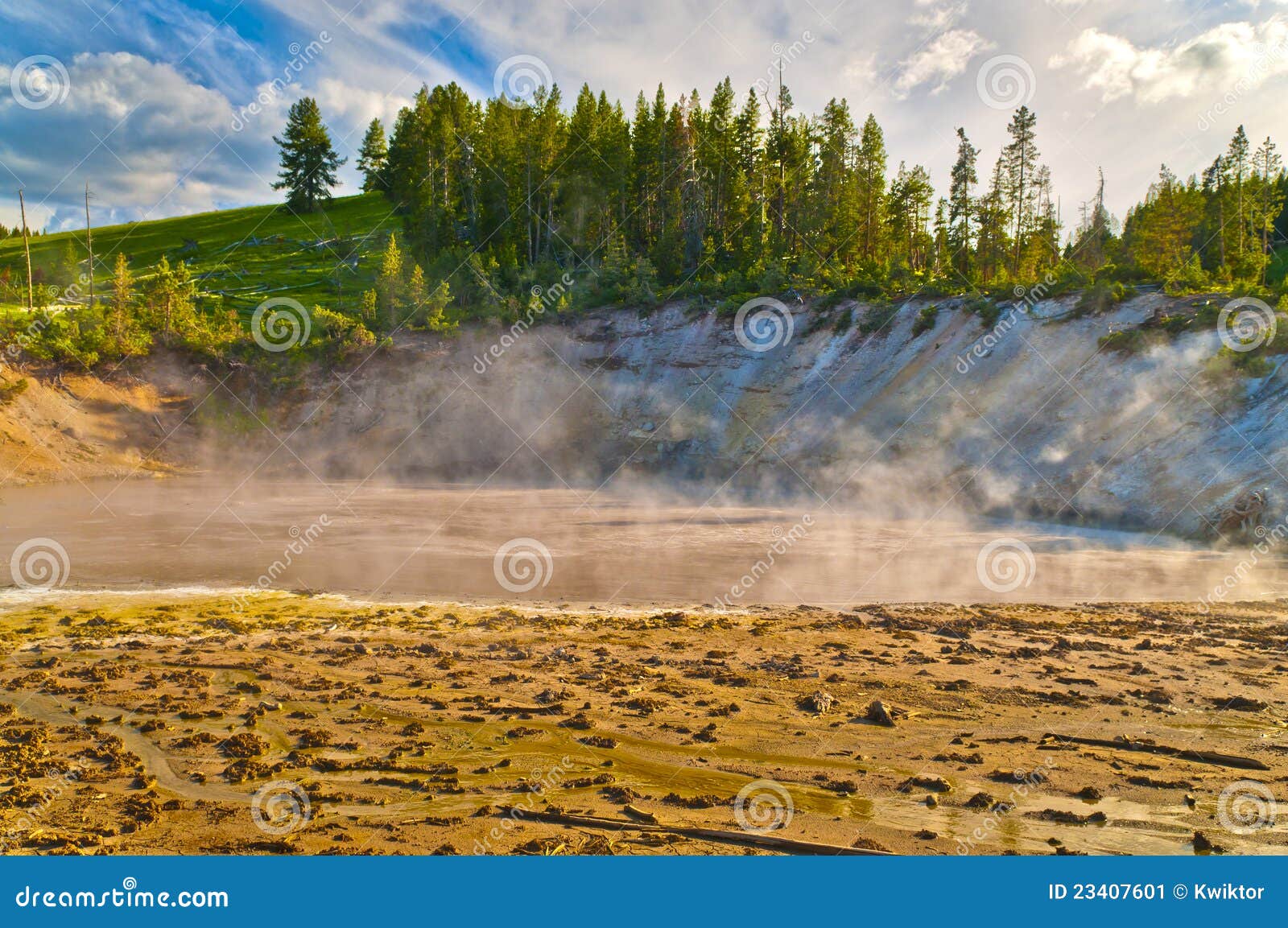 Thermal Pools Yellowstone stock image. Image of natural - 23407601