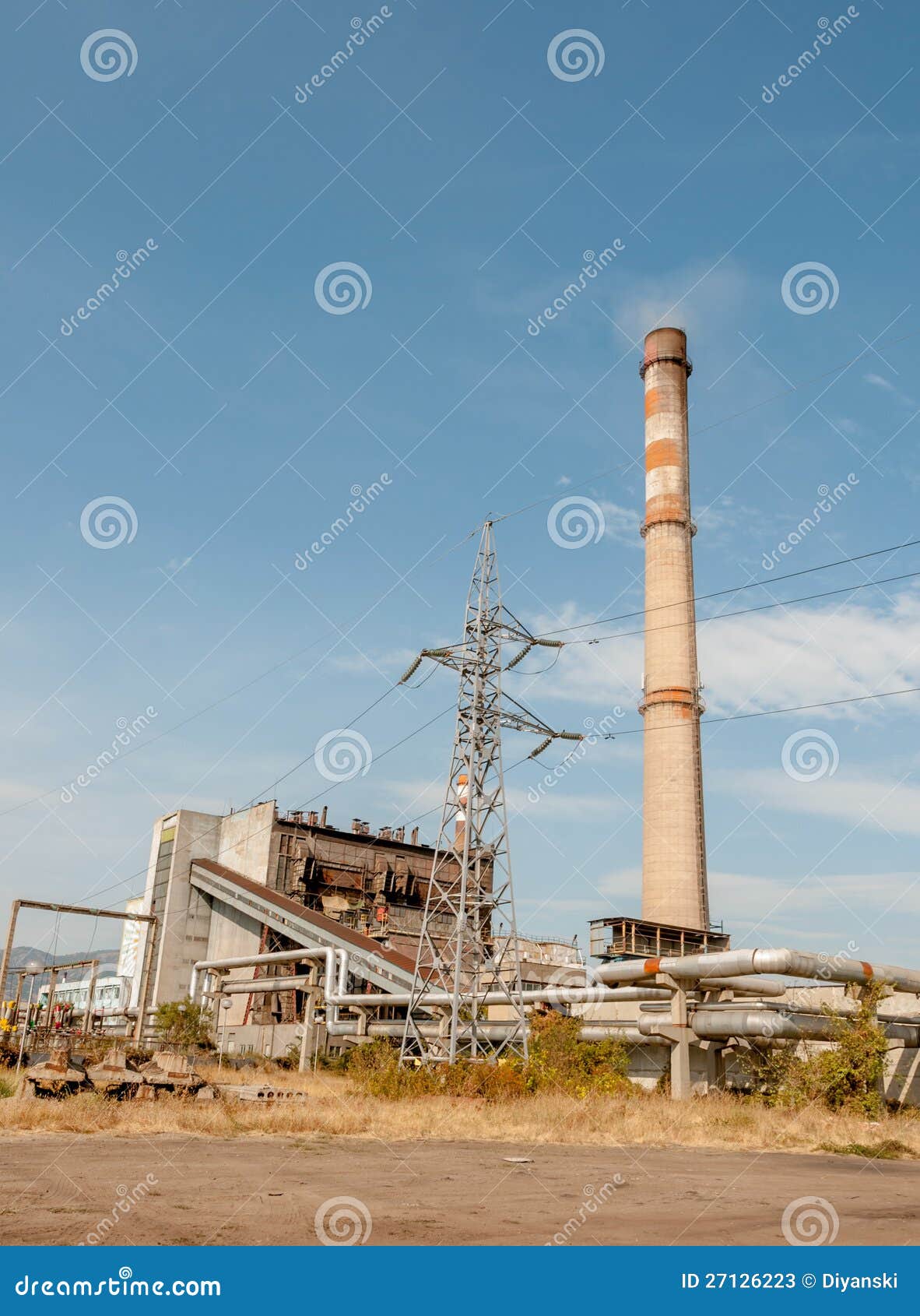 Broken Thermal Insulation Of City Water Supply. Obsolete Technology ...