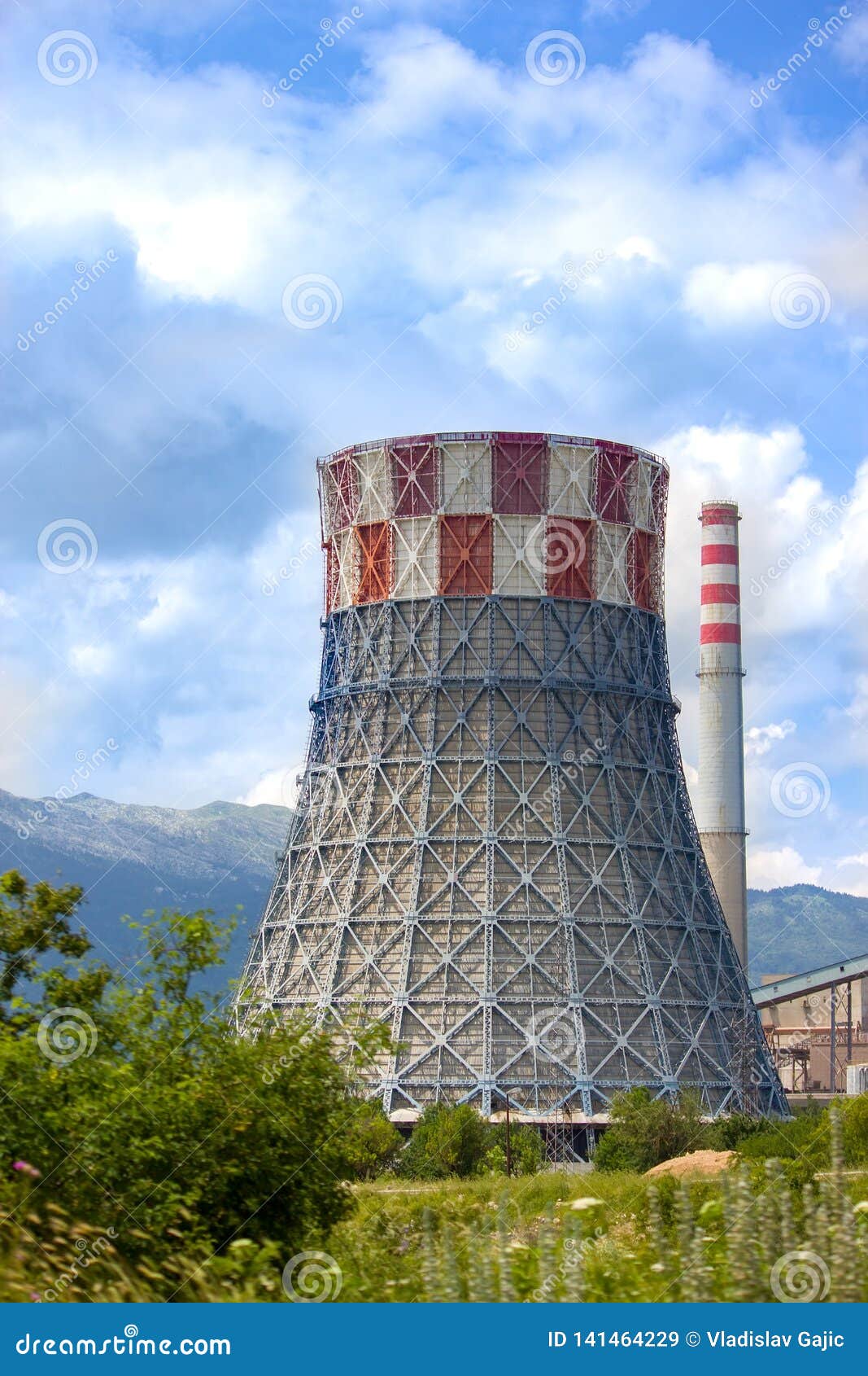 Thermal Power Plant Chimney Stock Image - Image of energy, global ...
