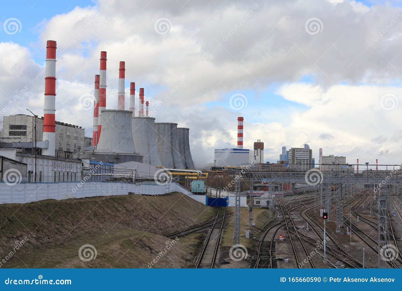 Moscow, Russia - April 12, 2017: Business in Moscow. Thermal Power ...