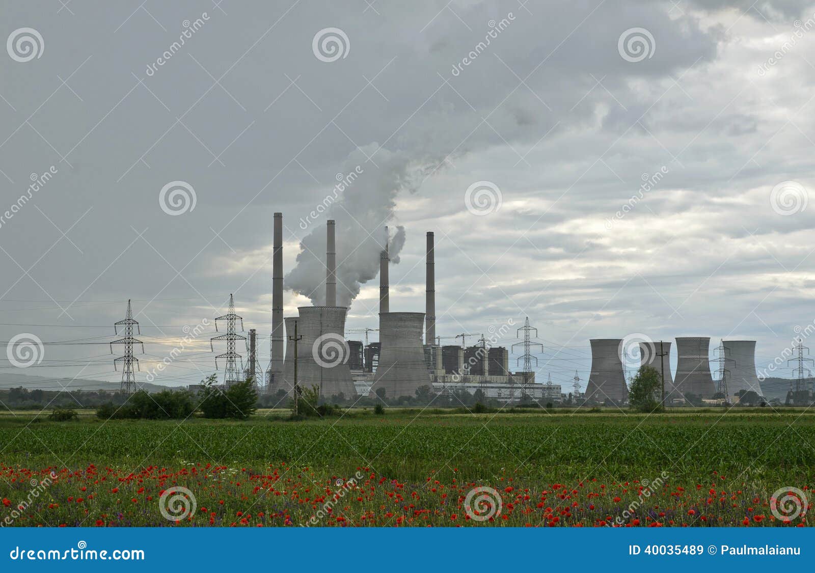 Thermal Power Station in Turceni Stock Image - Image of gorj, pipe ...