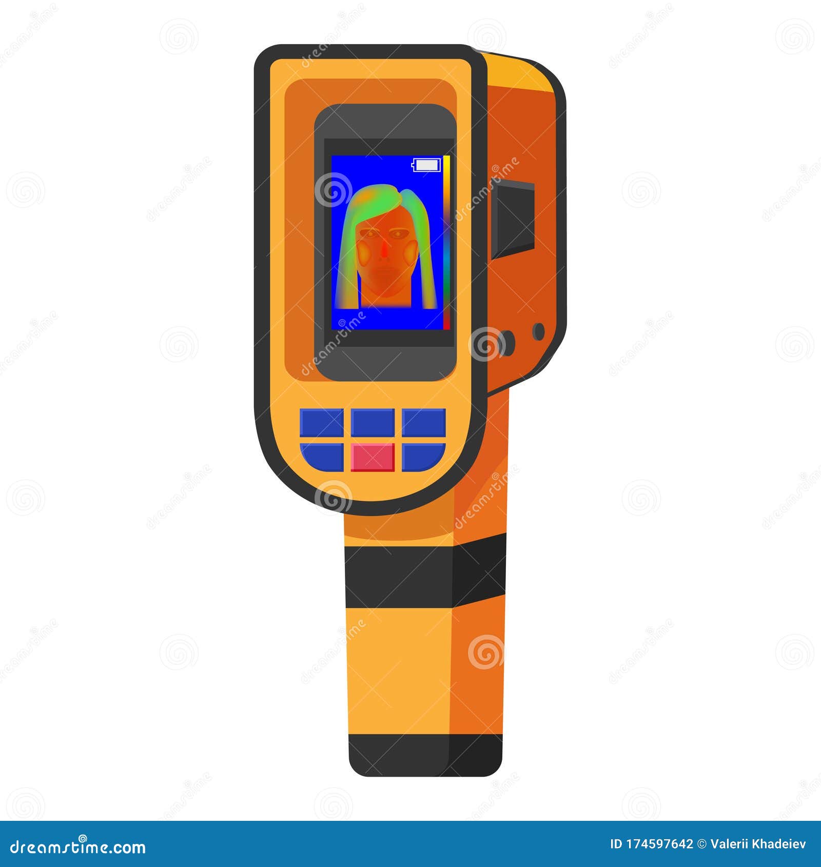 Set Thermal Scaner Camera Infrared. Portable Visualize Temperature ...