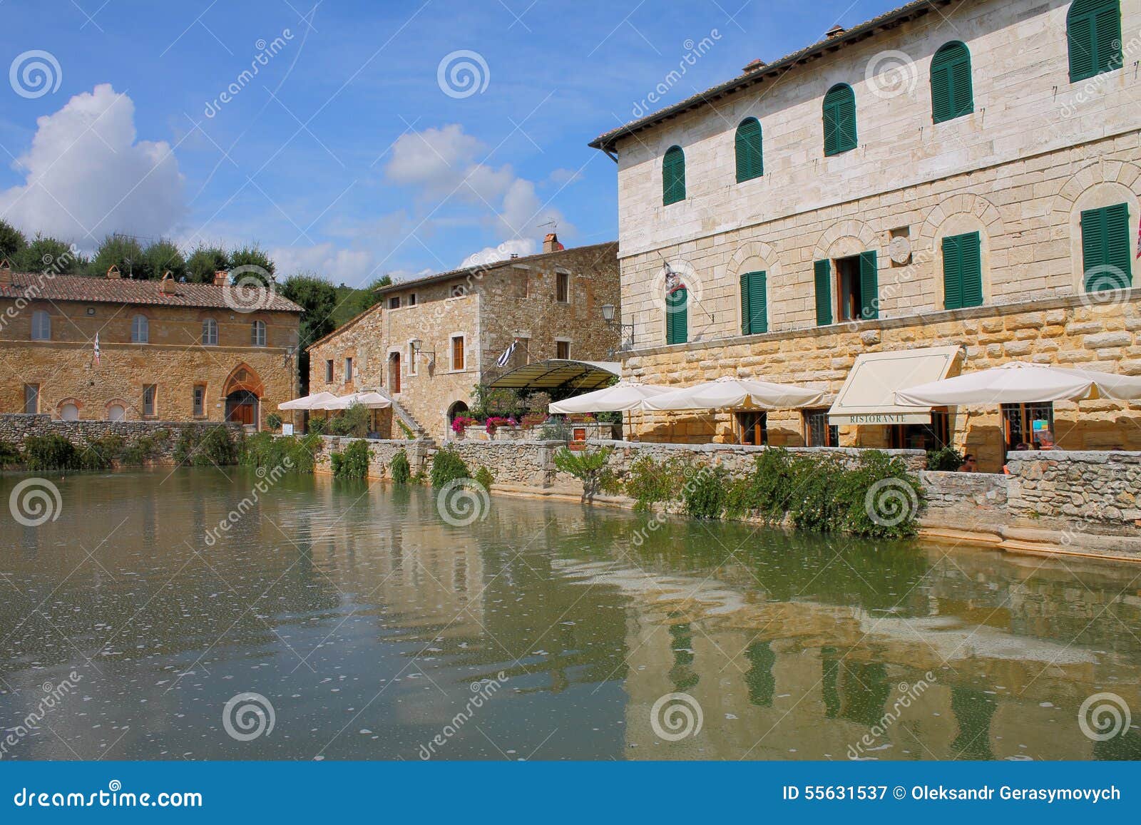Thermal spring stock image. Image of buildings, spring - 55631537