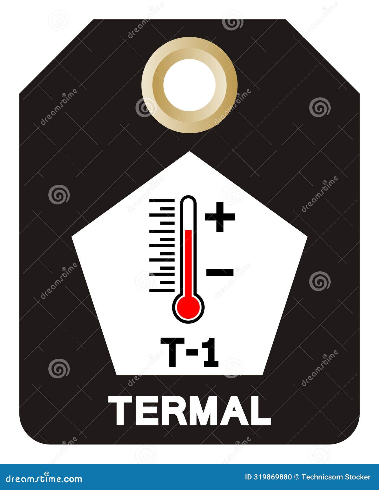 Thermal Tag Label Symbol Sign, Vector Illustration, Isolate on White ...