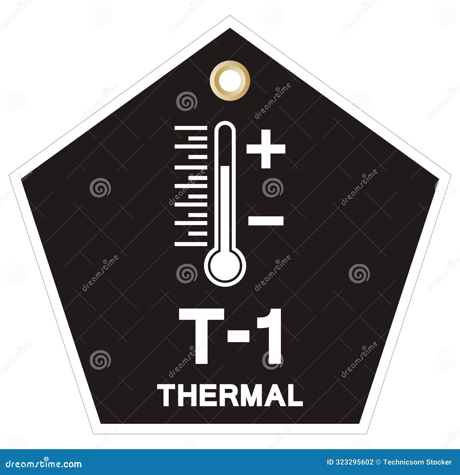 Thermal Tag Label Symbol Sign, Vector Illustration, Isolate on White ...
