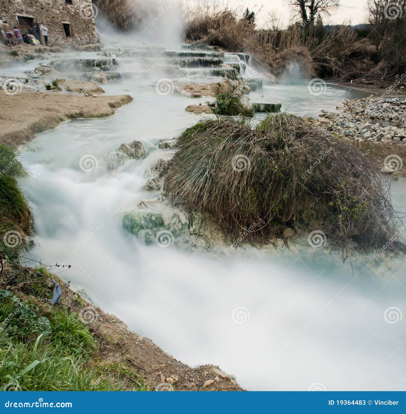Thermal Water In Egerszalok. The Limestone Hill. Mineral Natural ...