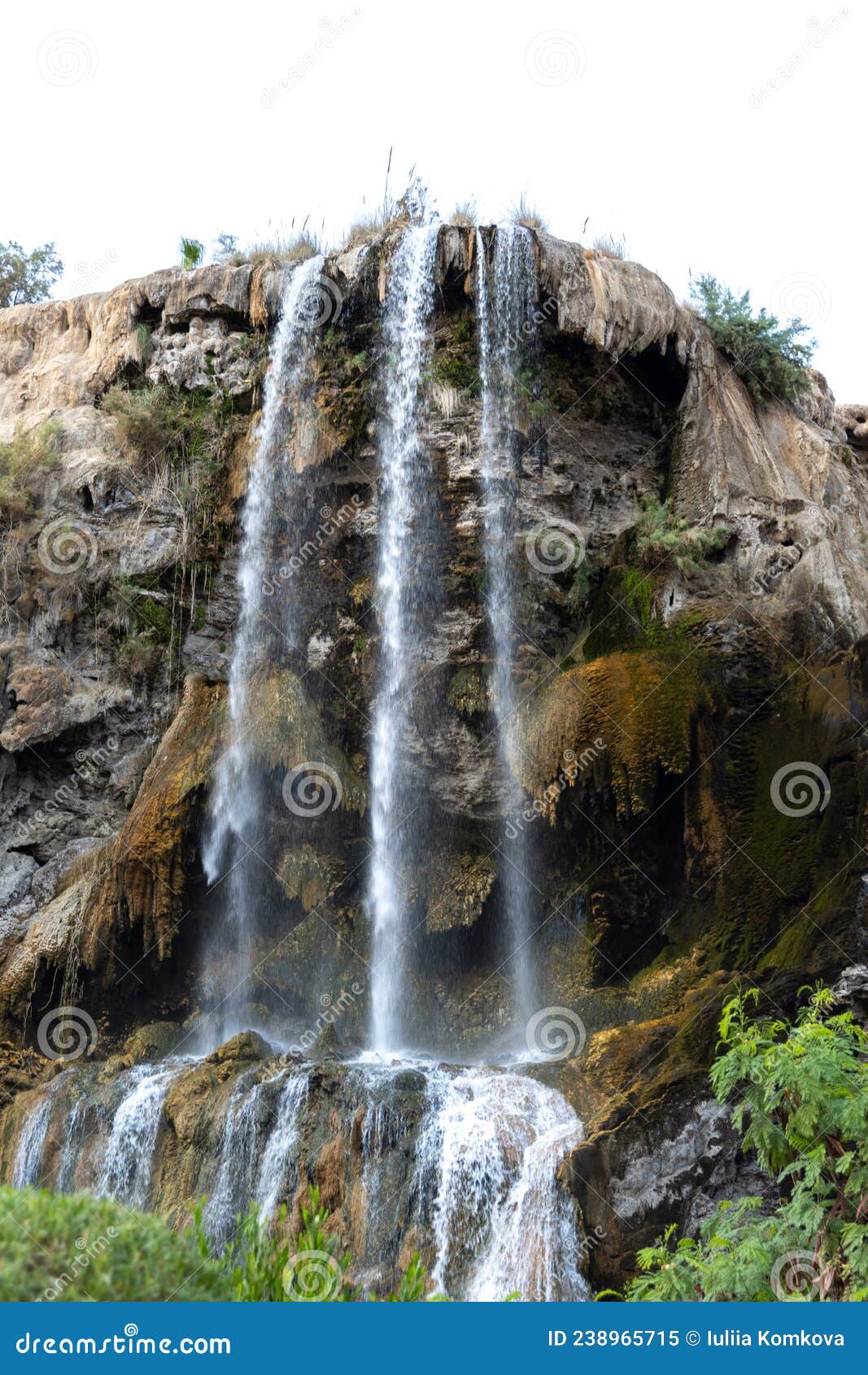 Waterfall with Thermal Water Stock Image - Image of thermal, river ...