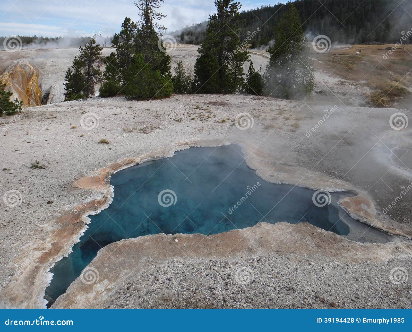 Thermals in Yellowstone 5 stock photo. Image of famous - 39194428