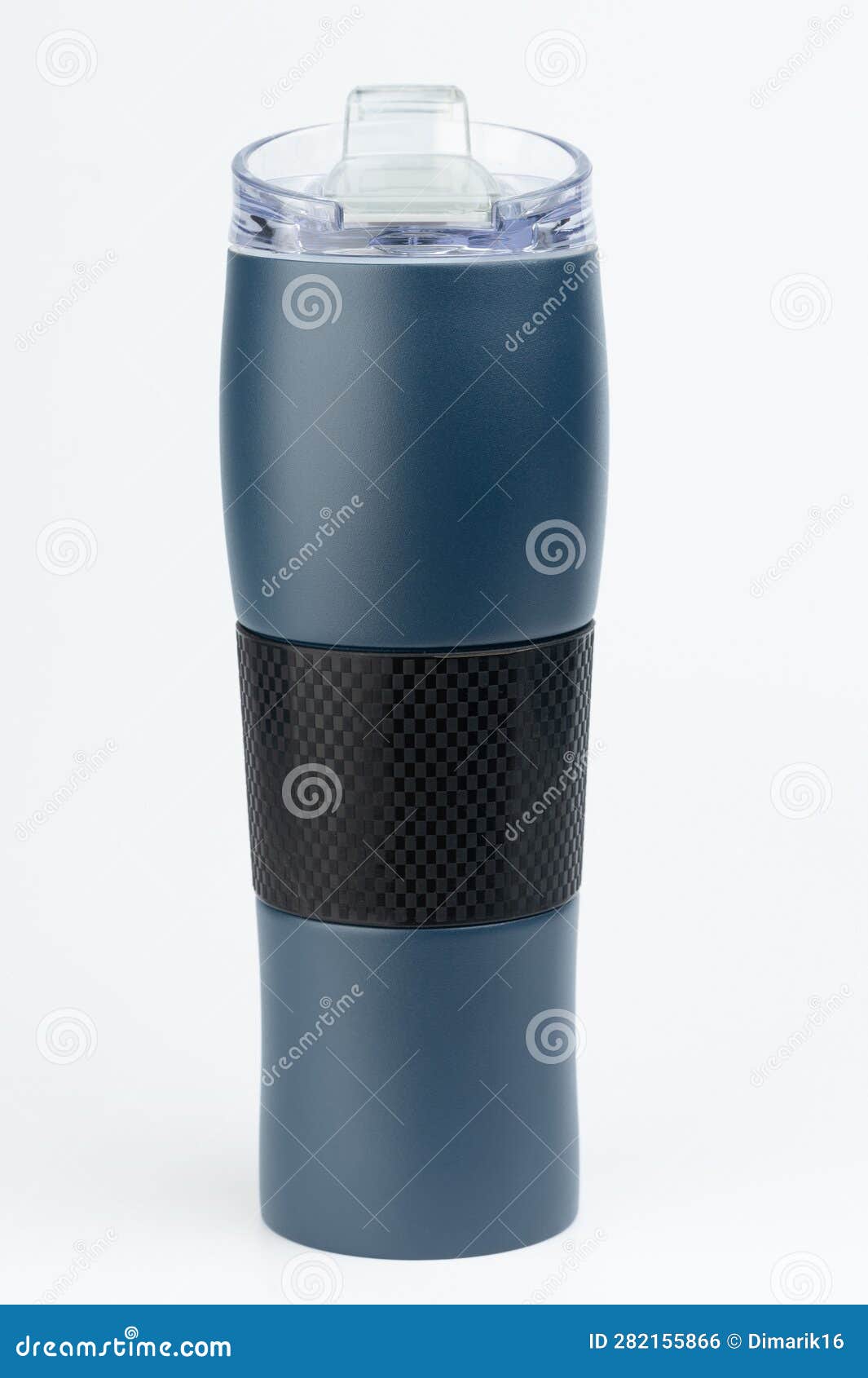Thermo cup blue color stock photo. Image of flask, single - 282155866