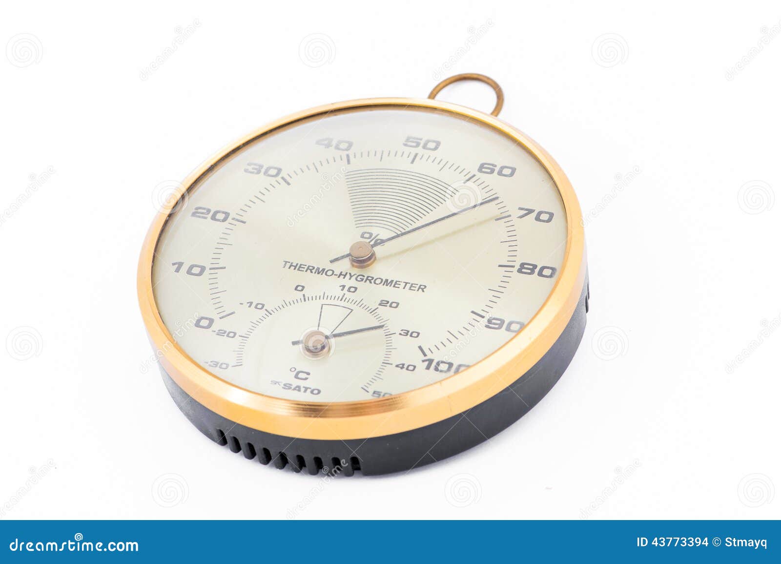 Thermo-hygrometer stock photo. Image of isolated, instrument - 43773394