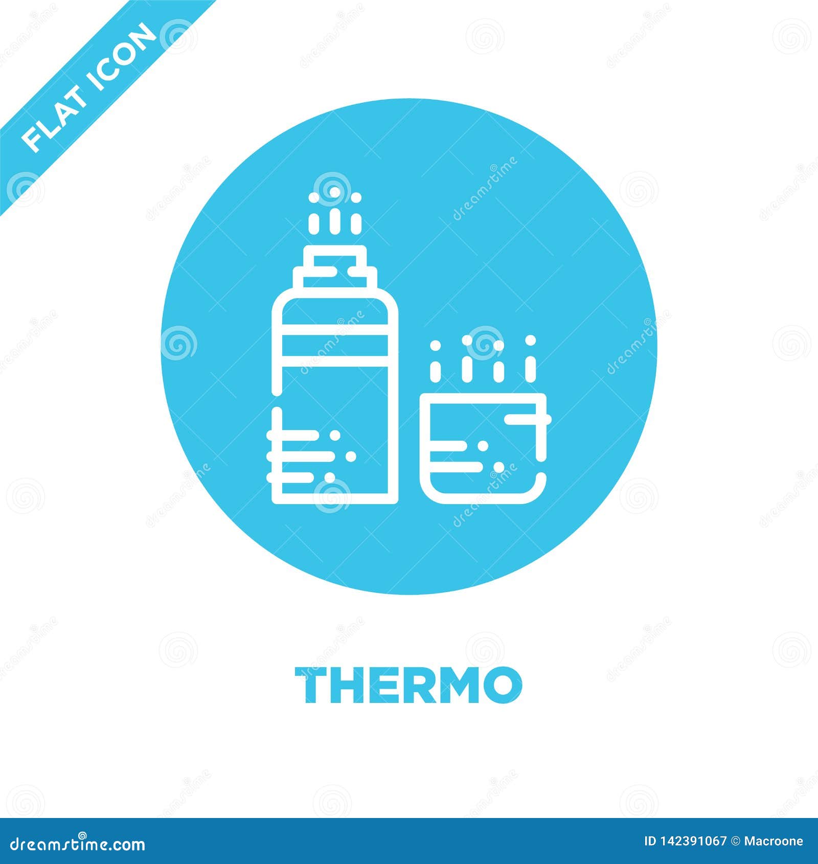 Thermo Icon In Trendy Design Style. Thermo Icon Isolated On White ...