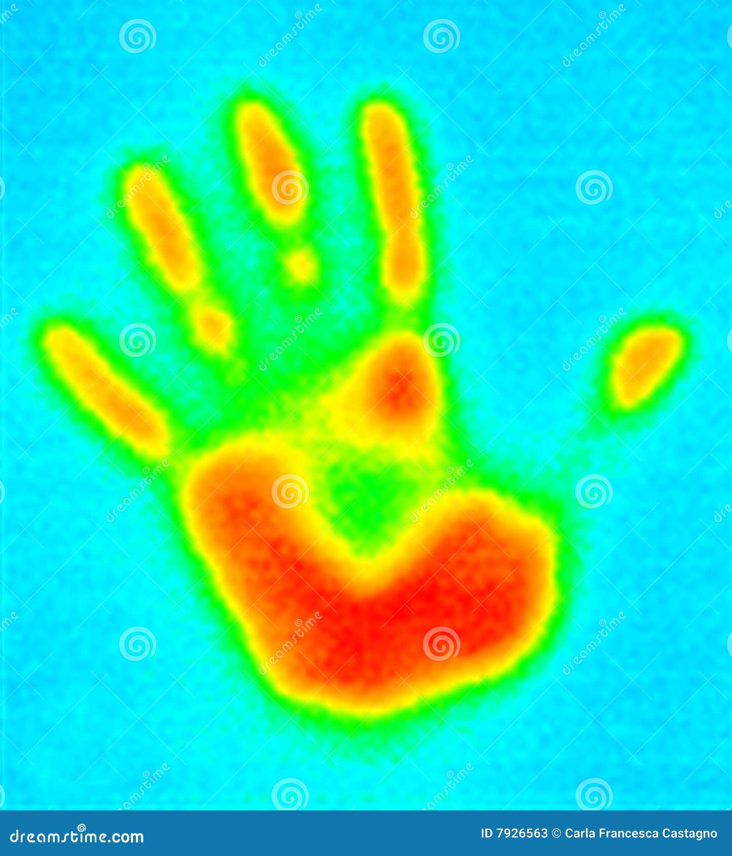 Thermograph-Hand print stock image. Image of thermographic - 7926563