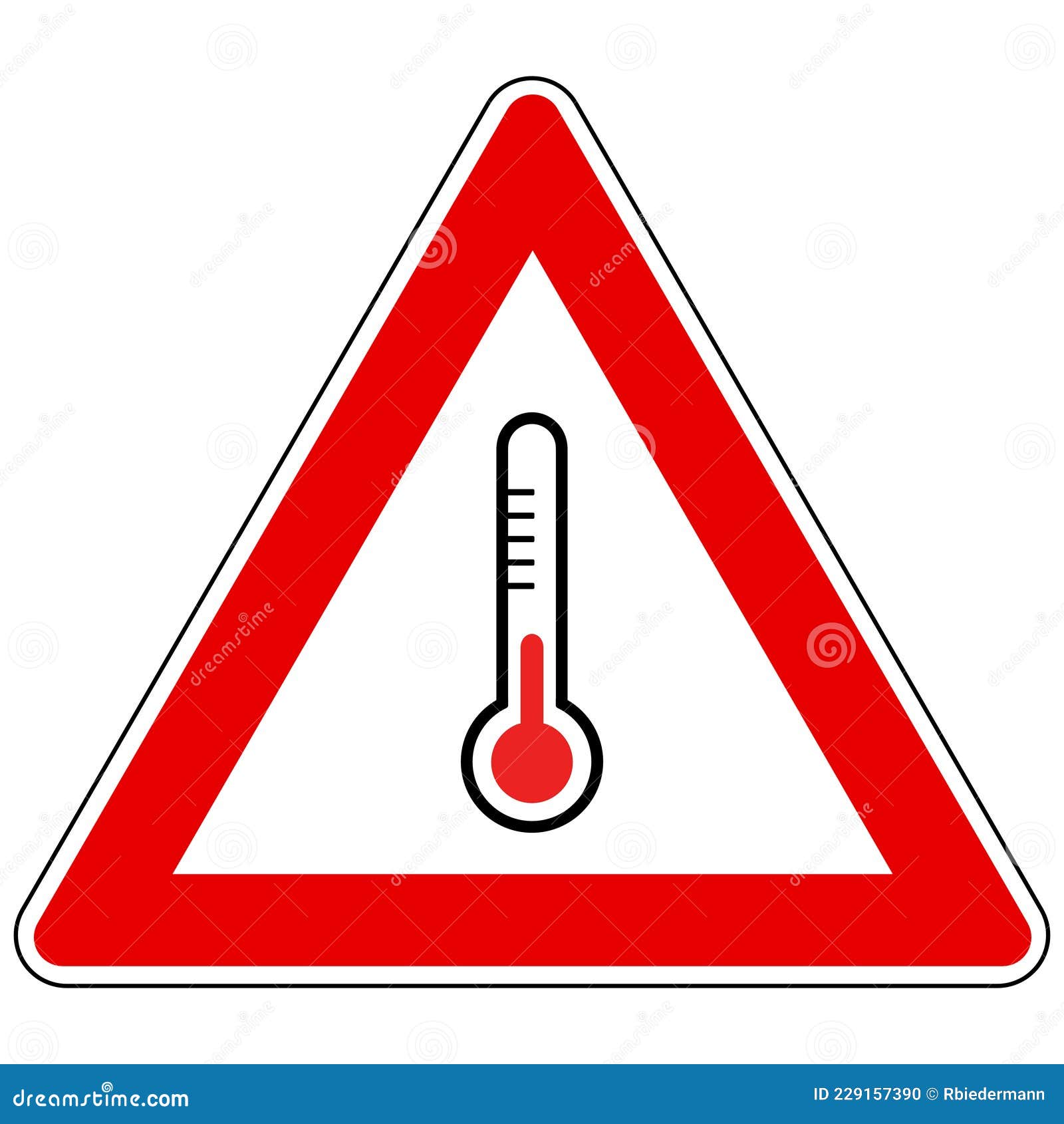 Thermometer With Attention Sign. Strict Temperature Control, Limit Of ...