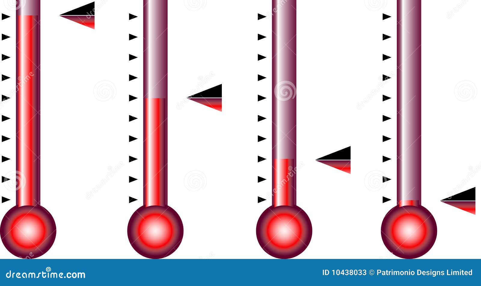 Thermometer or Barometer Arrows Stock Illustration - Illustration of ...