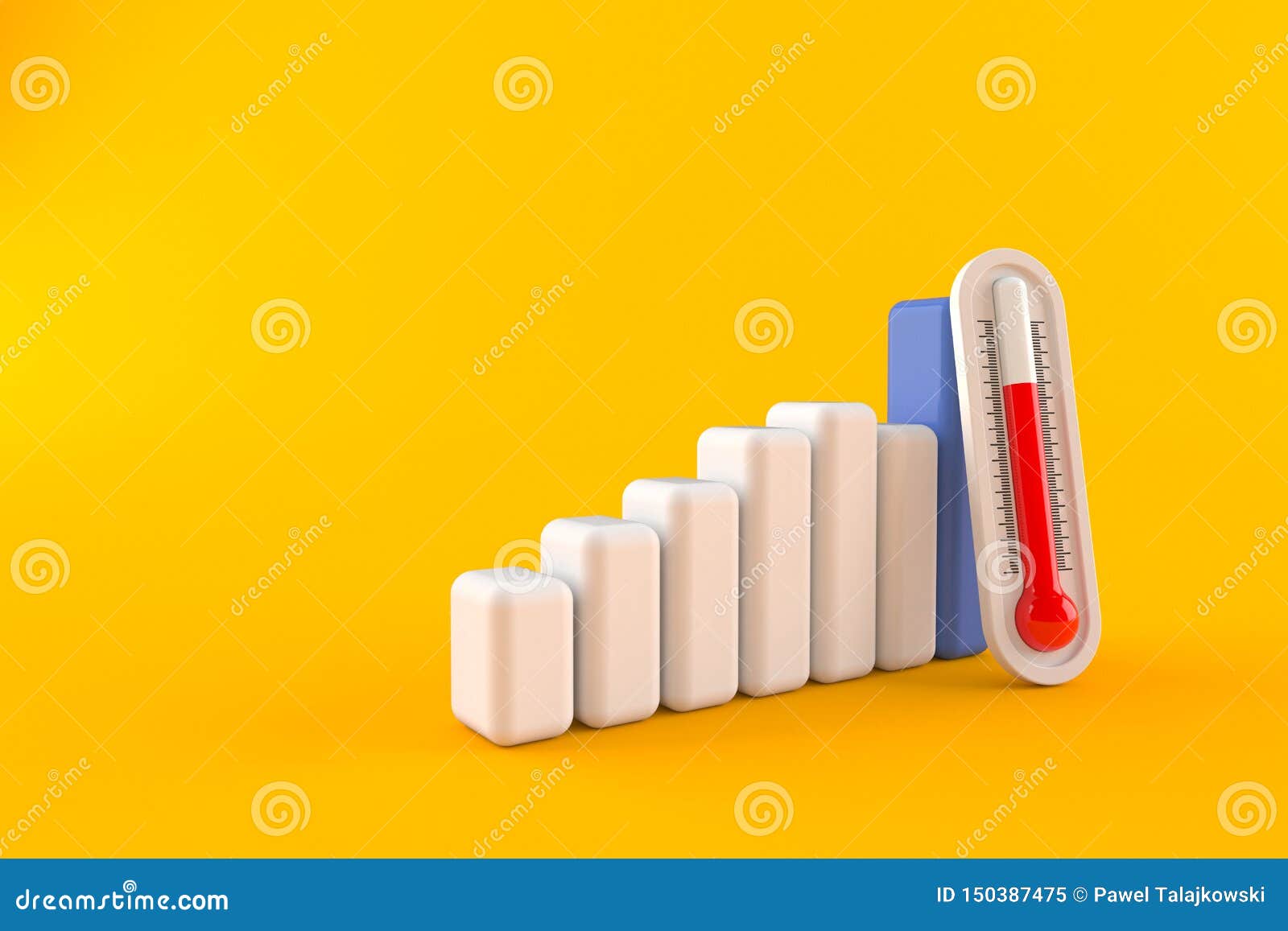 Thermometer with chart stock illustration. Illustration of data - 150387475