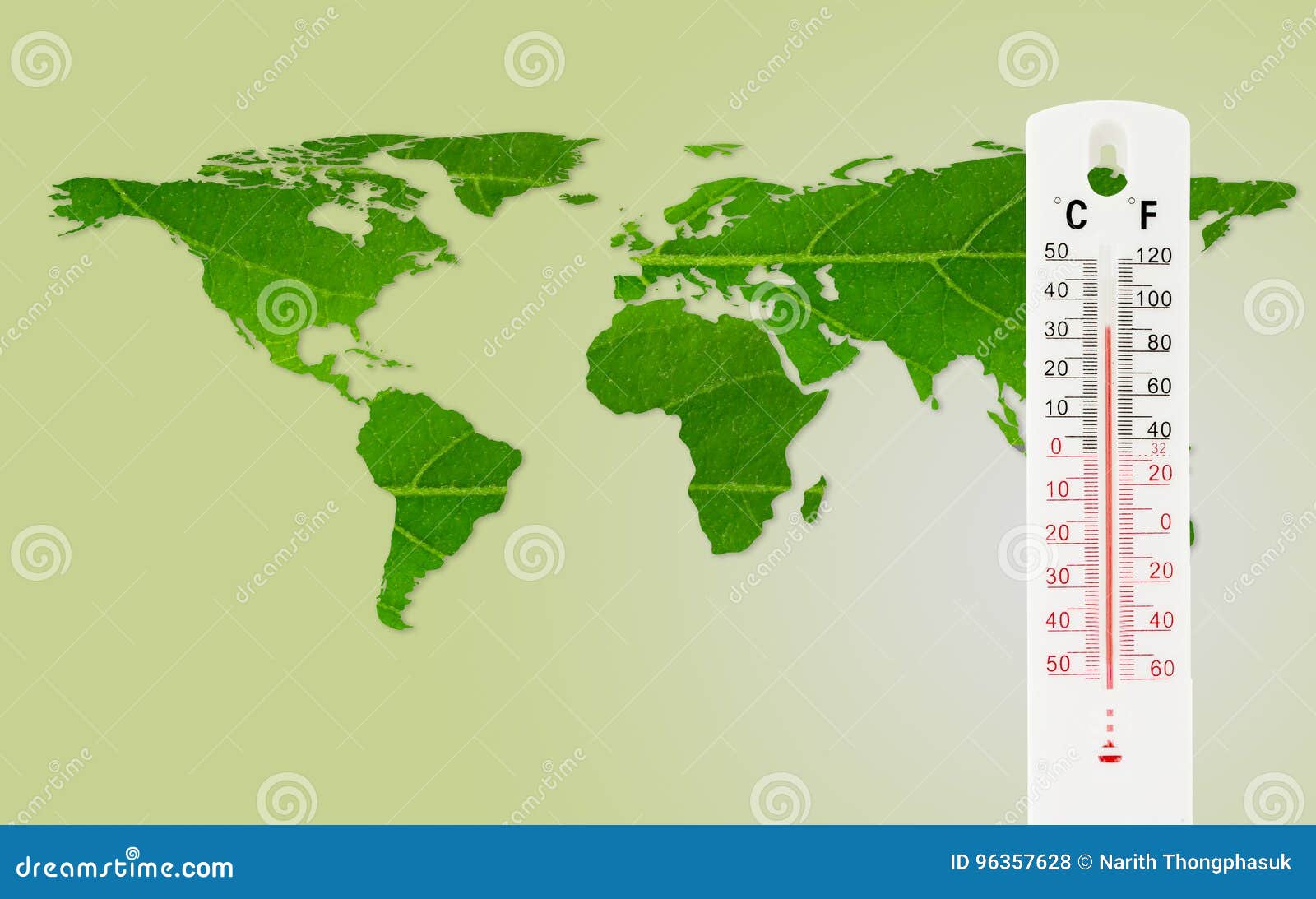 Thermometer Check the World Map Temperature with Impact of Global ...