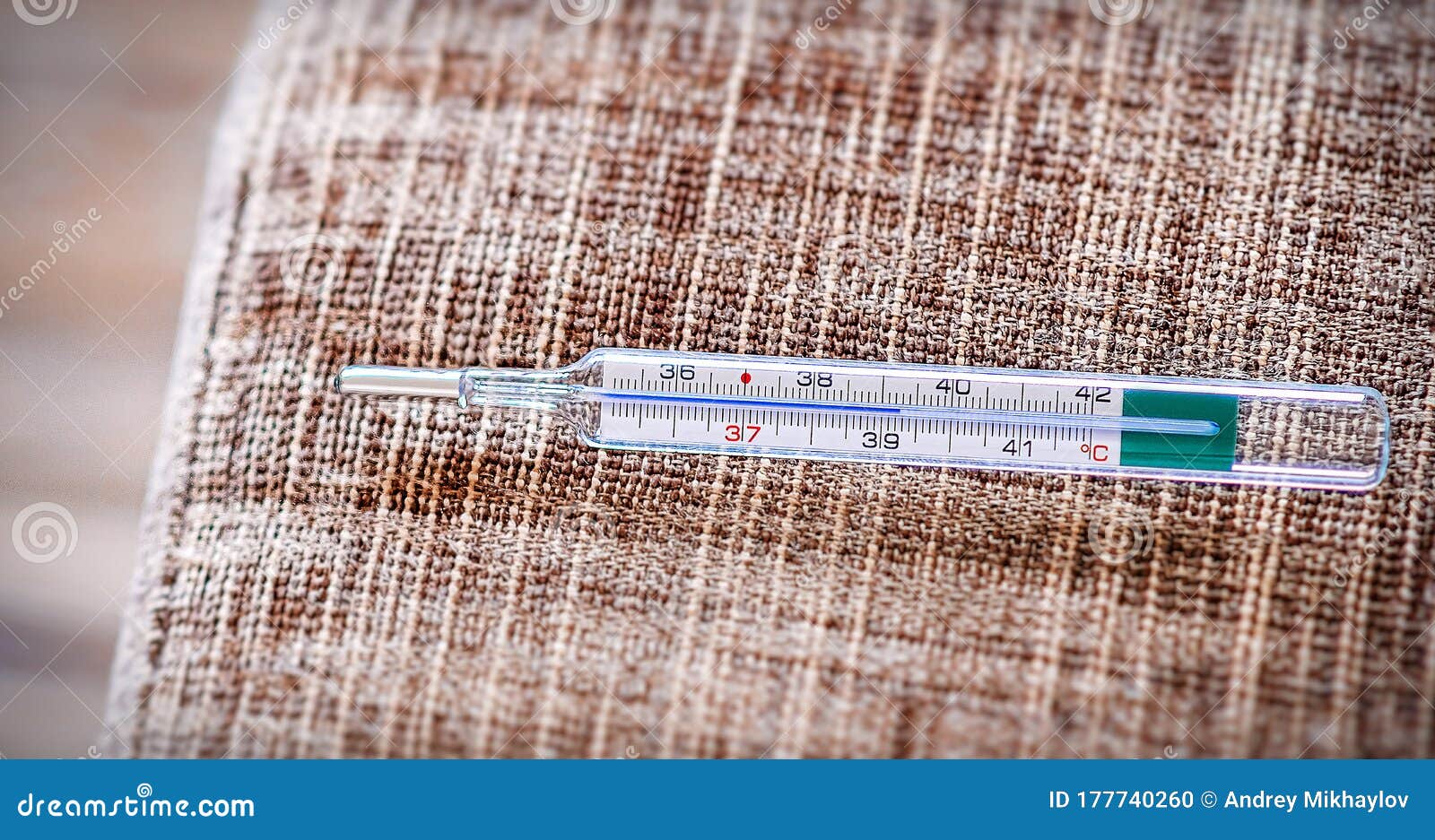 Thermometer after Checking the Body Temperature. Indicates a High ...