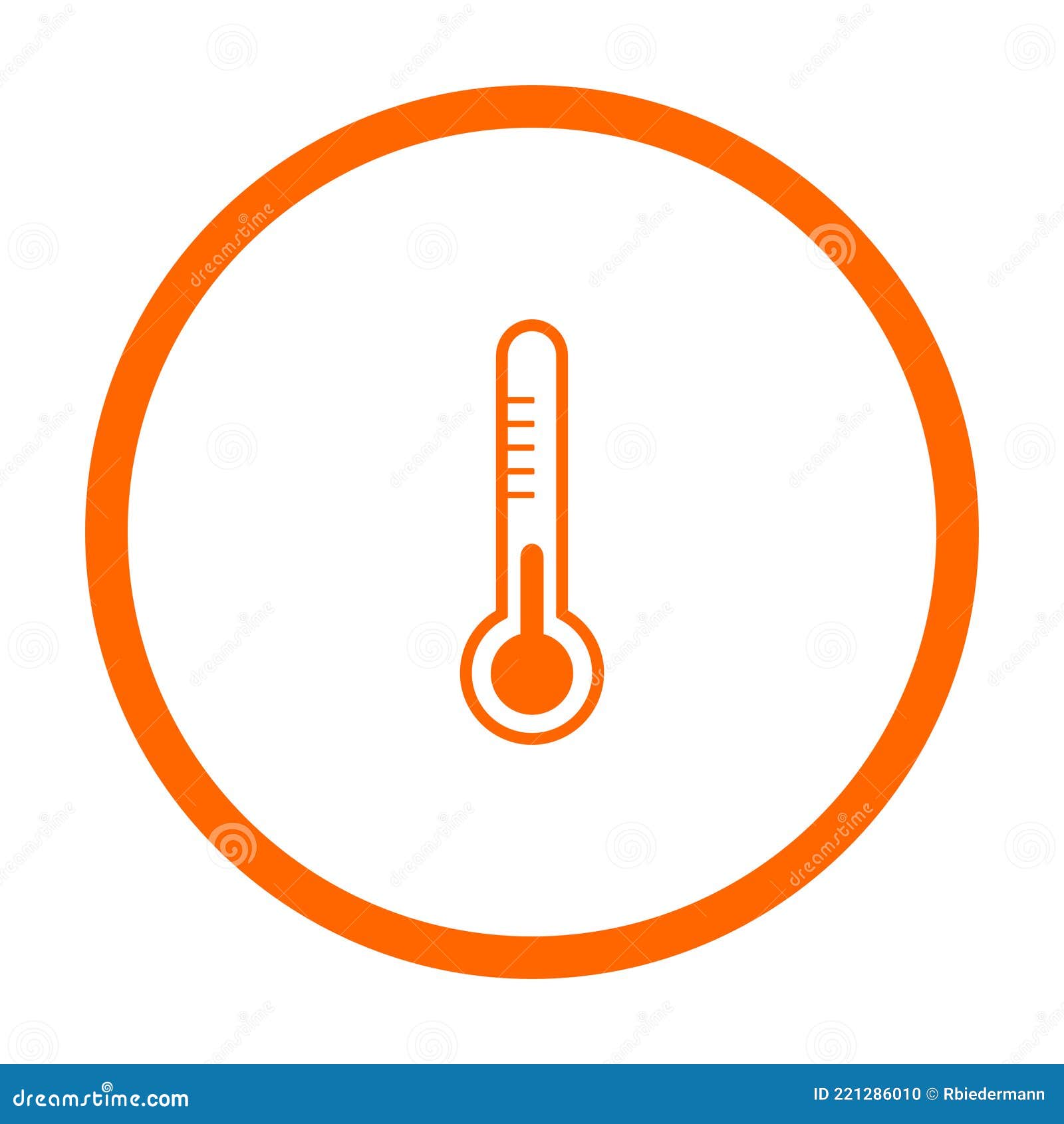 Thermometer and circle stock vector. Illustration of circle - 221286010