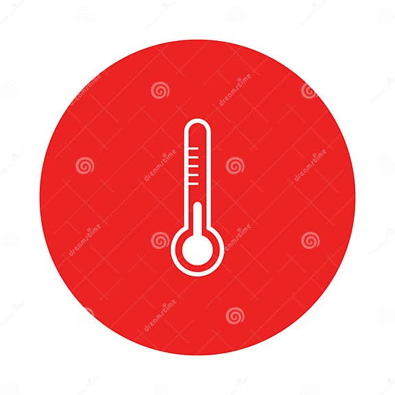 Thermometer and circle stock vector. Illustration of measurement ...