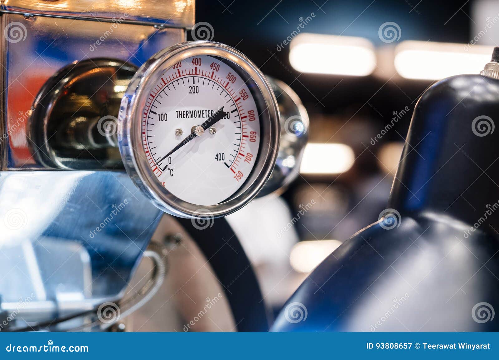 Thermometer Coffee Machine Equipment Cafe Industry Stock Image - Image ...