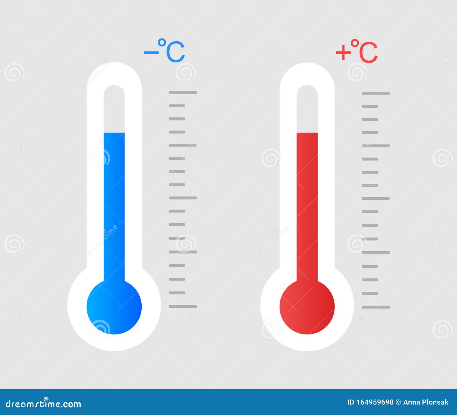 Thermometer. Cold and Heat. Subzero Temperature and Above Zero Stock ...