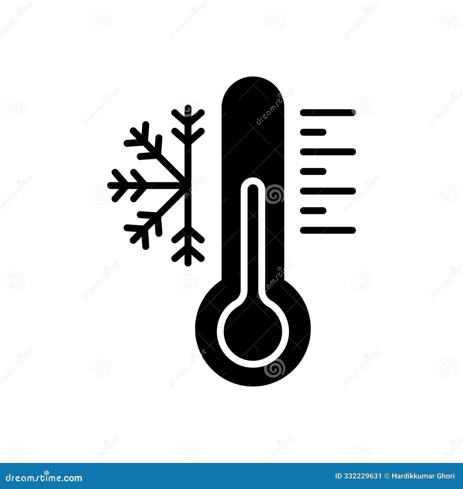 Thermometer Cold Icon Set. Winter Freezing Temperature Vector Symbol ...