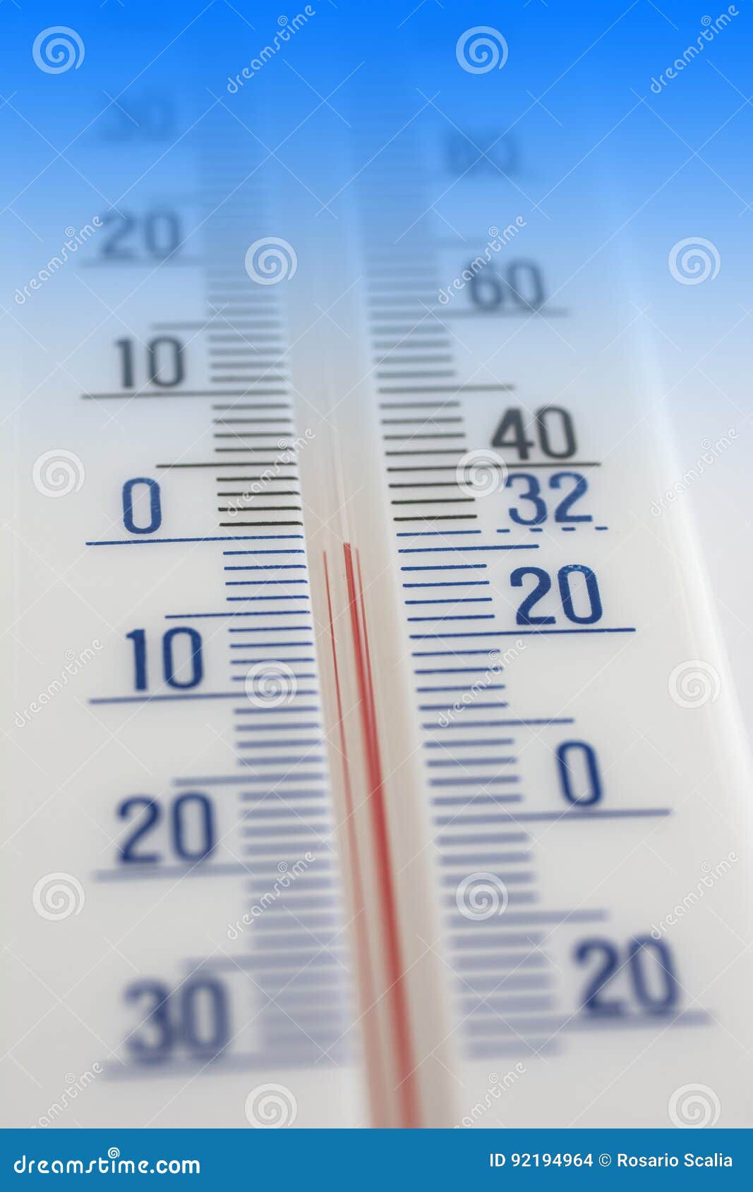 Thermometer cold stock photo. Image of fahrenheit, outdoor - 92194964
