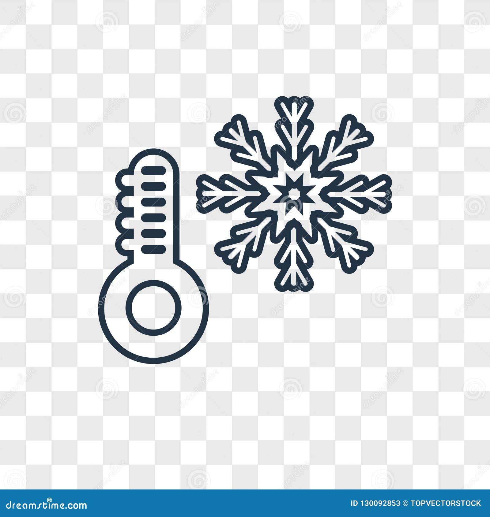 Thermometer Concept Vector Linear Icon Isolated on Transparent B Stock ...