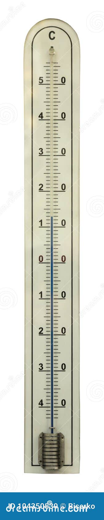 Isolated Thermometer with Mercury in the Glass Tube Stock Image - Image ...
