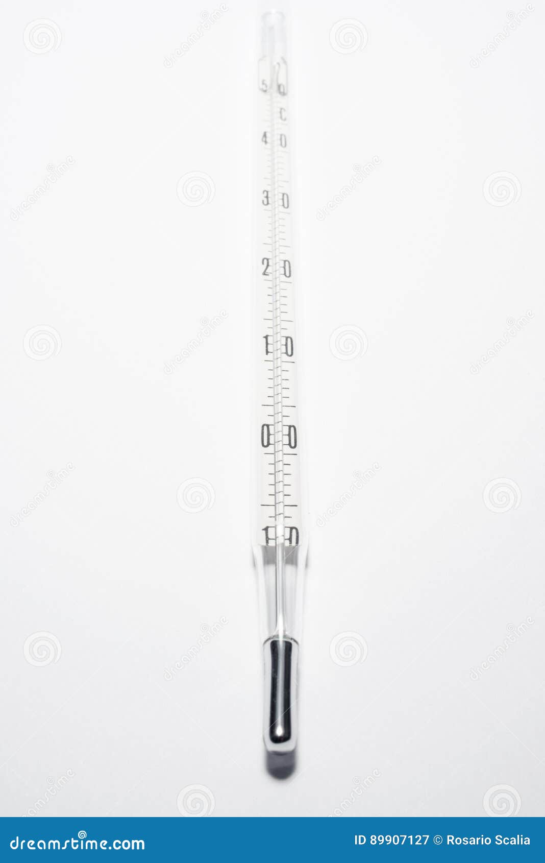 Thermometer Film Development on White Stock Image - Image of closeup ...